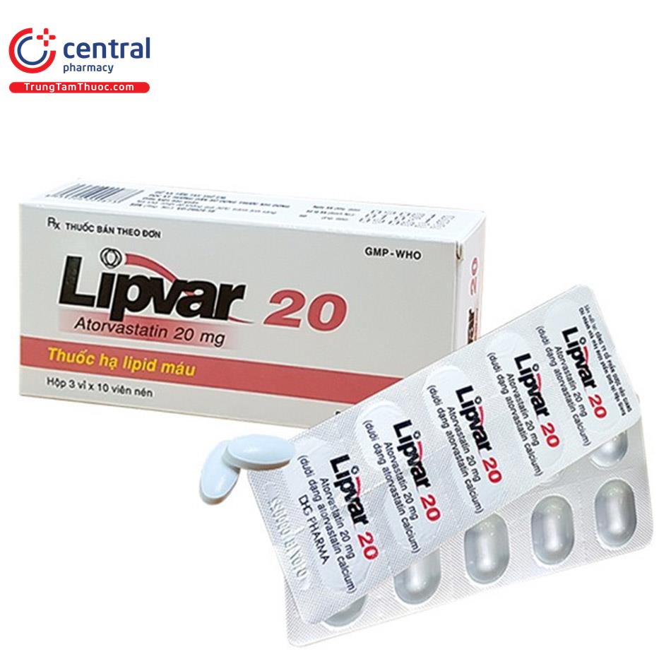 [CHÍNH HÃNG] Thuốc Lipvar 20 DHG - Thuốc hạ Lipid máu