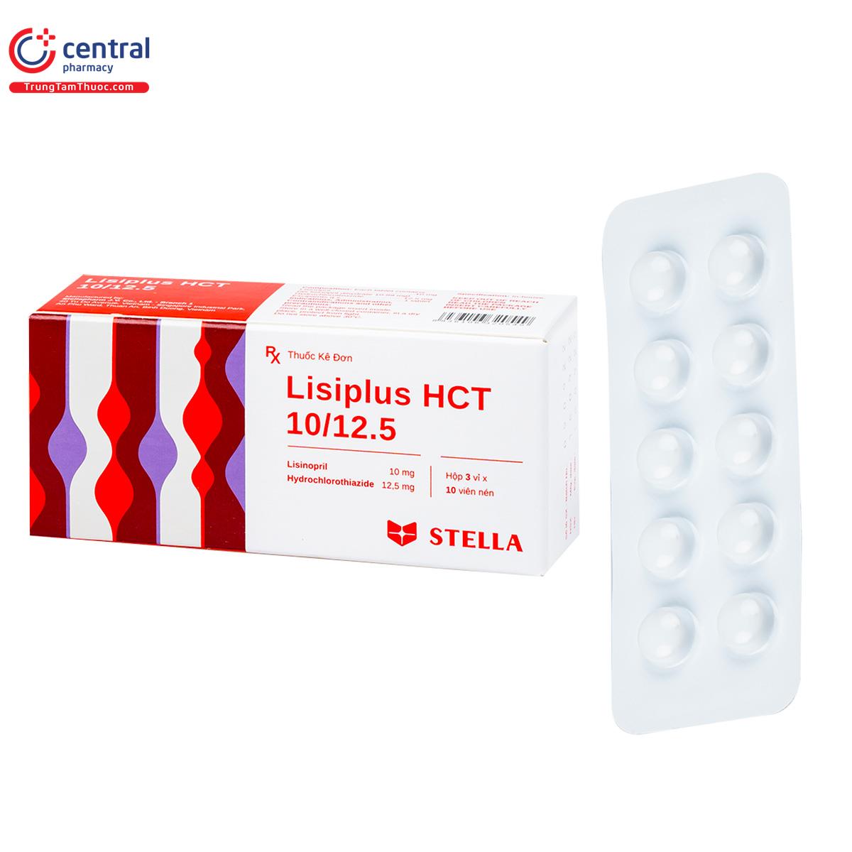 Thuốc Lisiplus HCT 10/12.5 điều trị tăng huyết áp nguyên phát