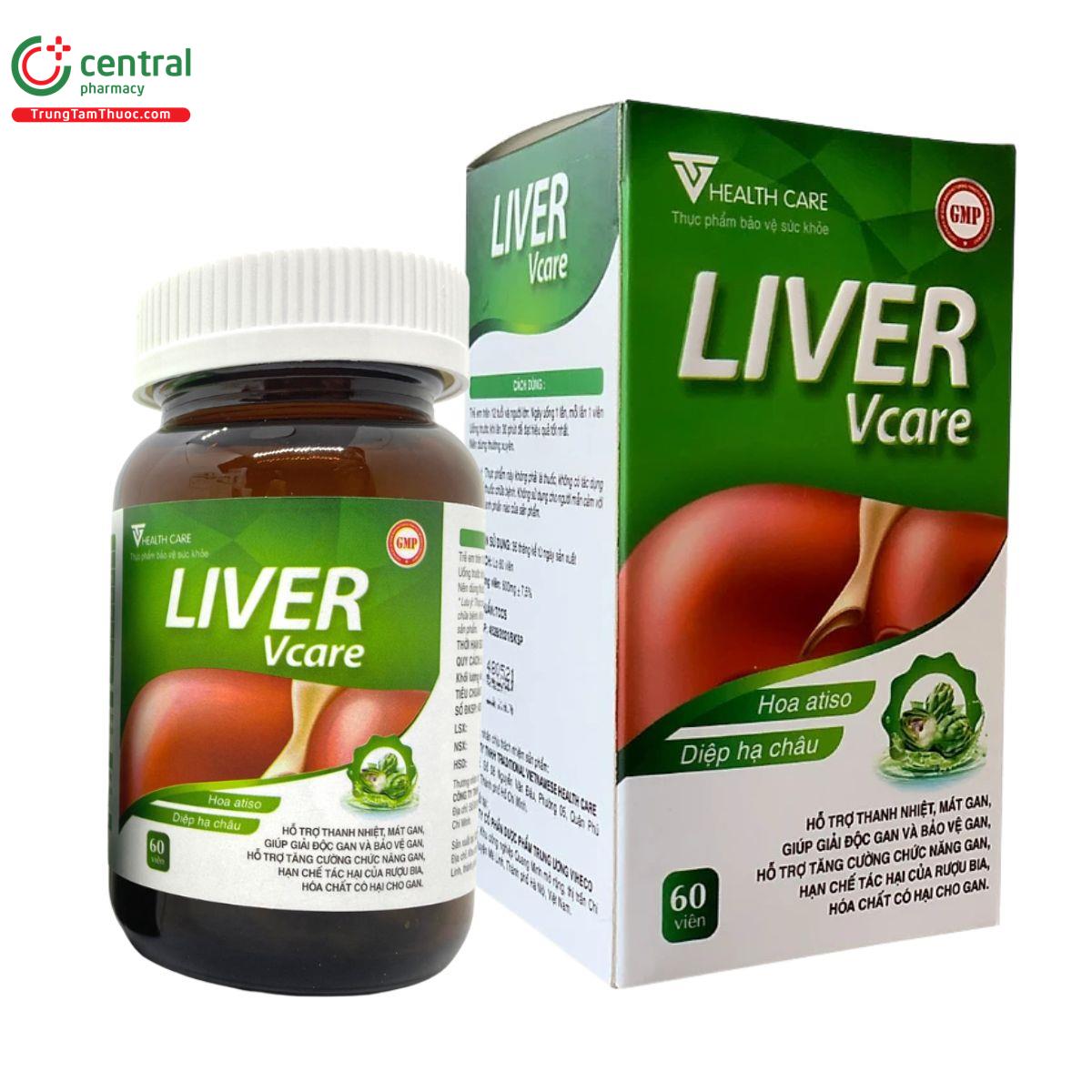 Thuốc Liver Vcare hỗ trợ giải độc, tăng cường chức năng gan, bảo vệ gan