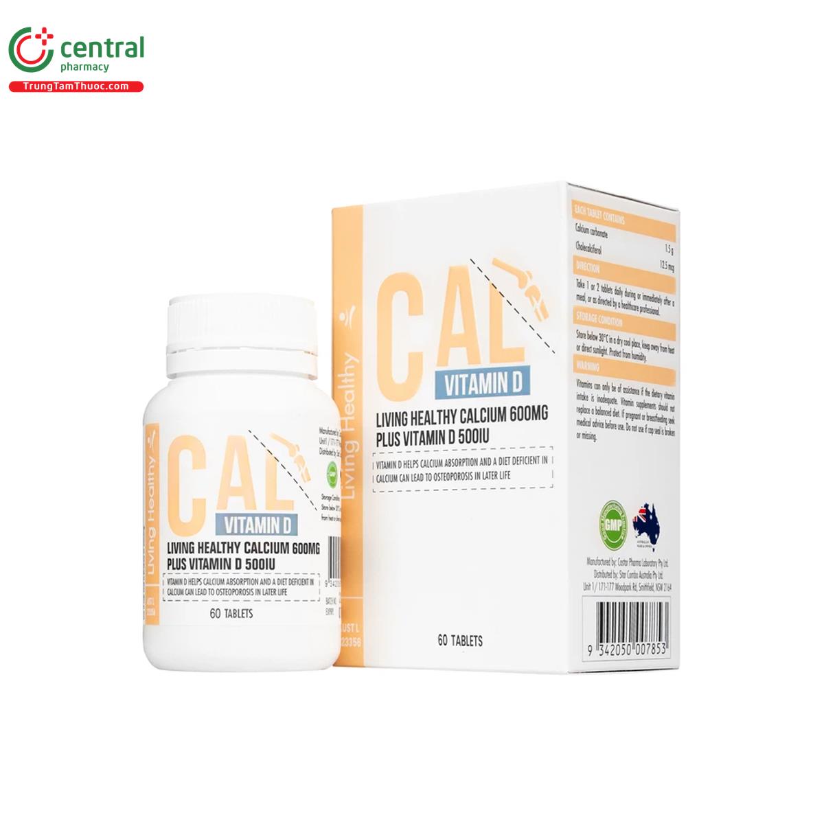 Living Healthy Calcium 600mg Plus Vitamin D 500IU - Bổ sung vitamin D ...