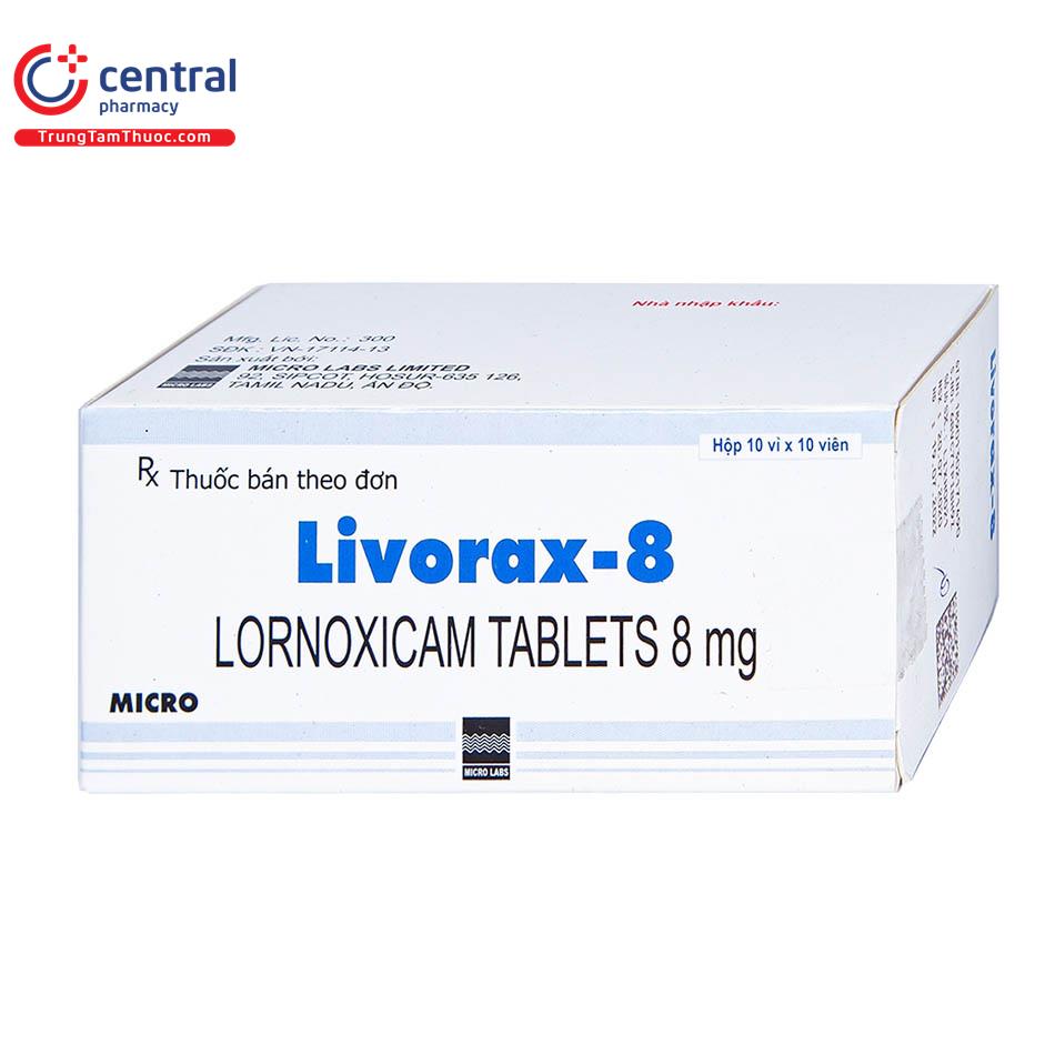Thuốc Livorax-8 - thuốc giảm đau, chống viêm hiệu quả