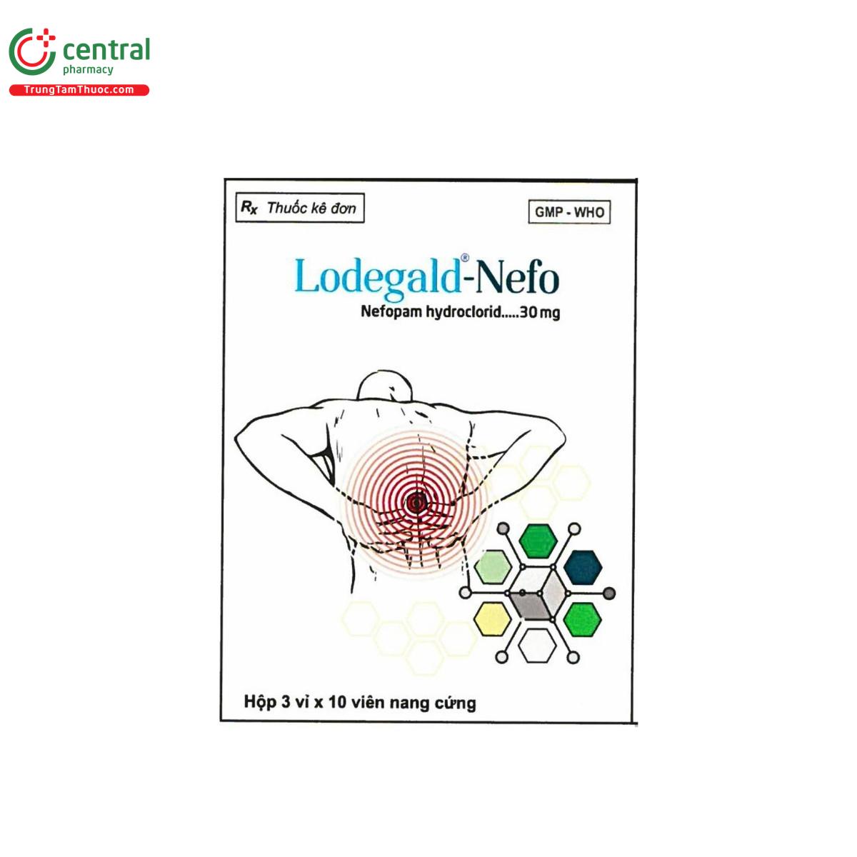 Thuốc Lodegald-Nefo 30mg giảm đau cấp và mạn tính, đau sau phẫu thuật