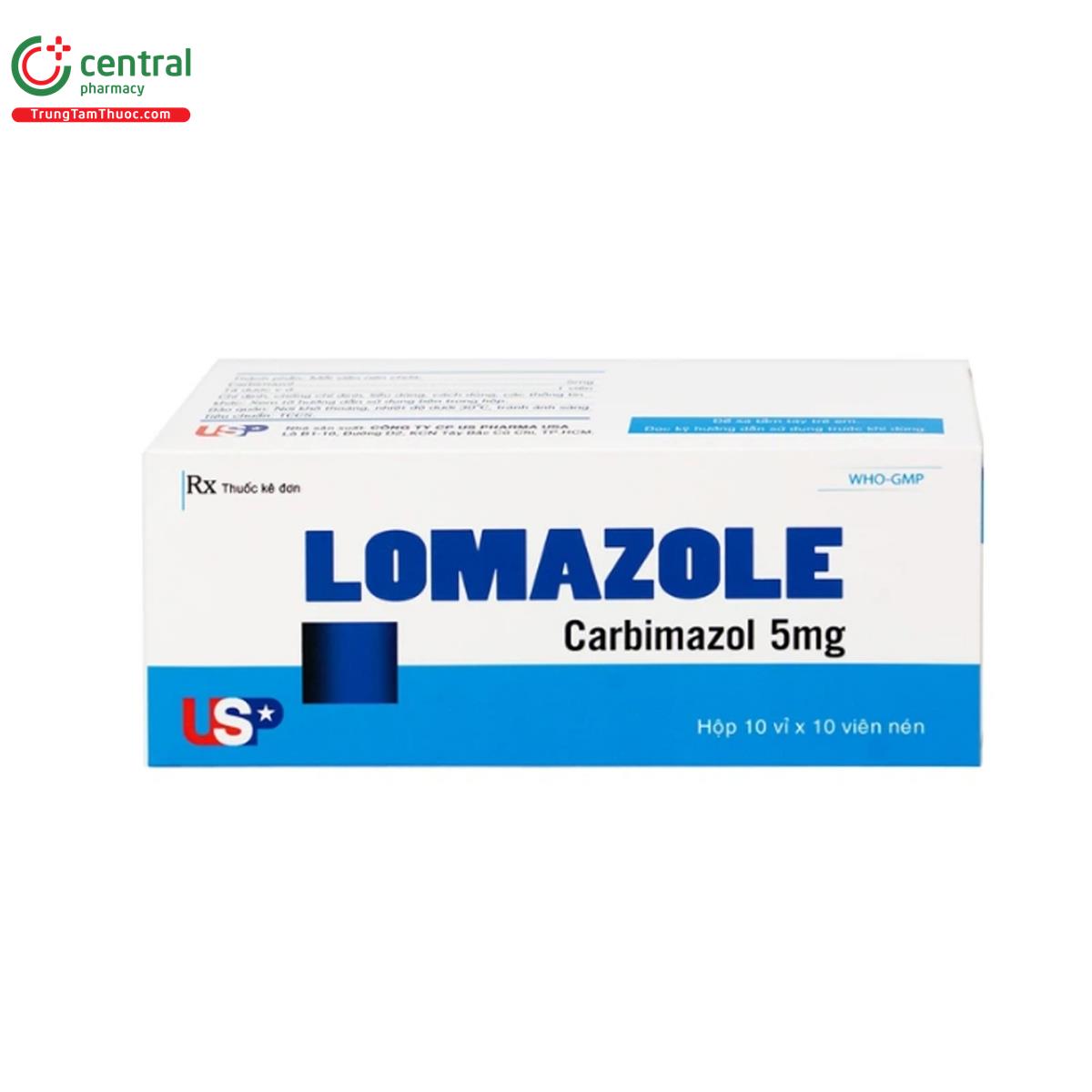 Thuốc Lomazole 5mg - Điều trị cường giáp, trước và sau xạ trị iod