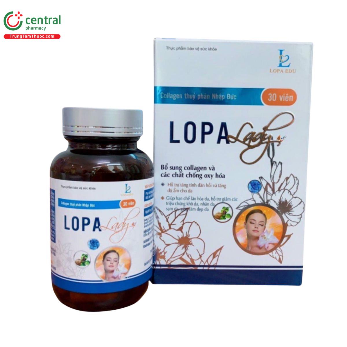 Thuốc Lopa Lady hỗ trợ tăng độ đàn hồi, độ ẩm cho da, làm đẹp da