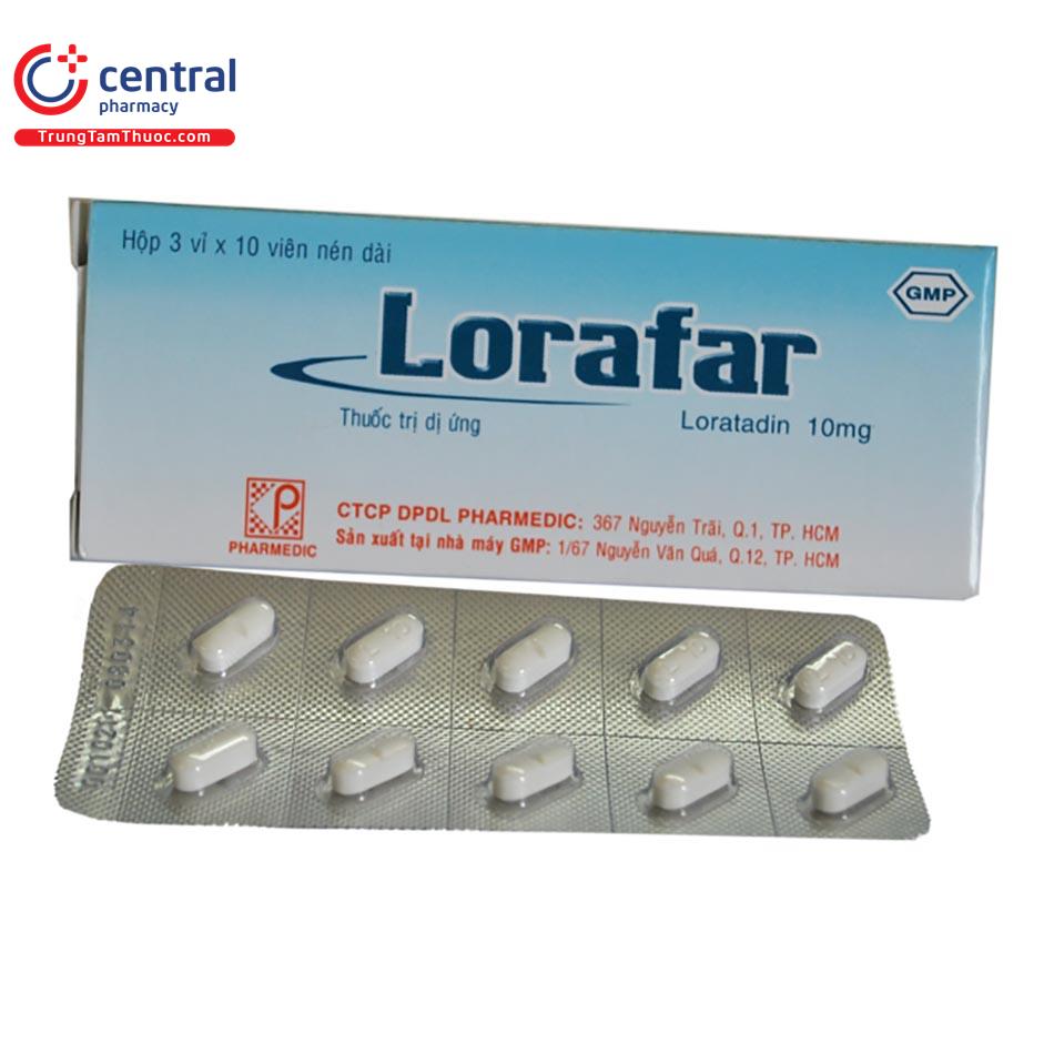 Thuốc Lorafar Loratadine 10mg Thuốc Có Tác Dụng Chống Dị ứng