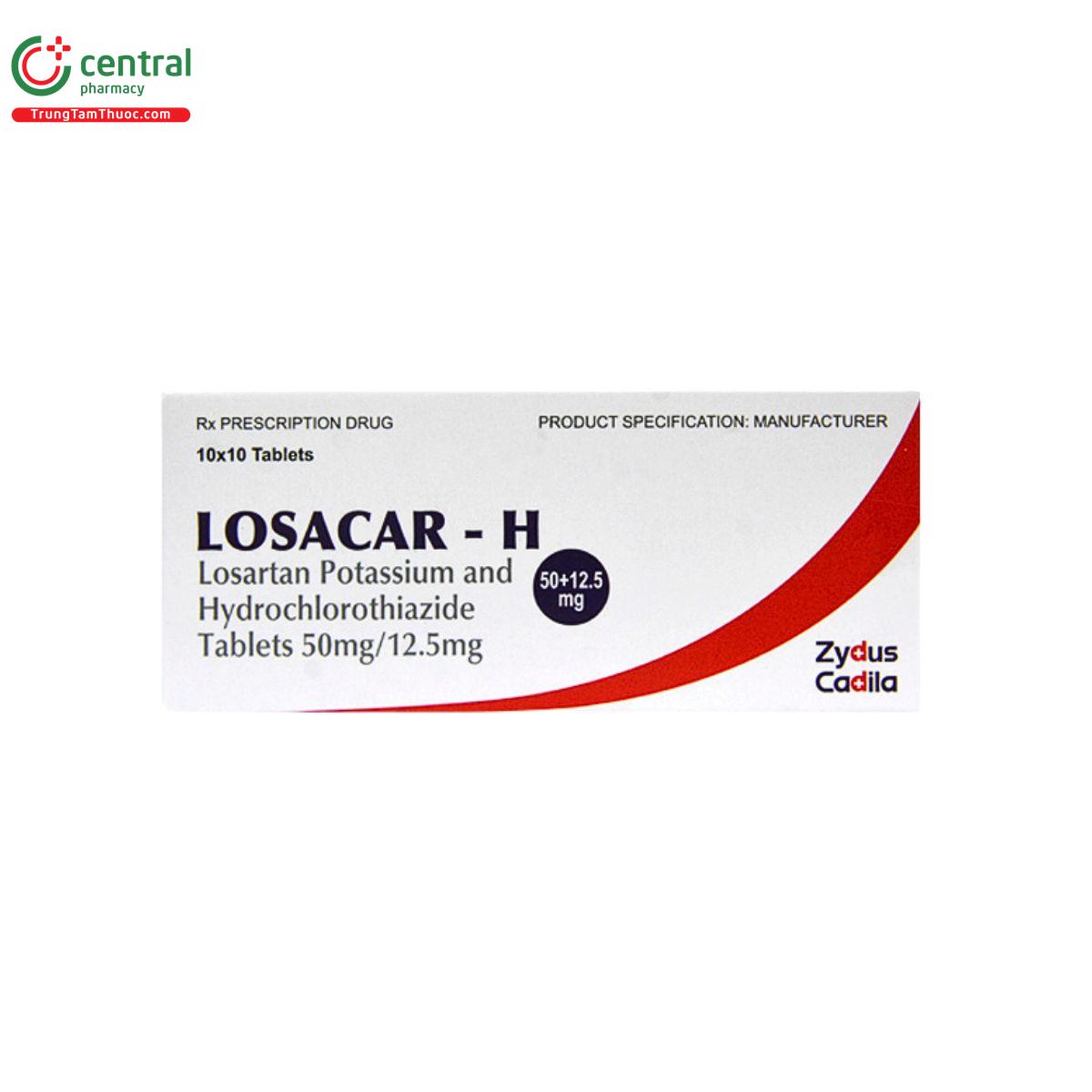 Thuốc Losacar-H 50mg/12.5mg - Thuốc kê đơn trị tăng huyết áp