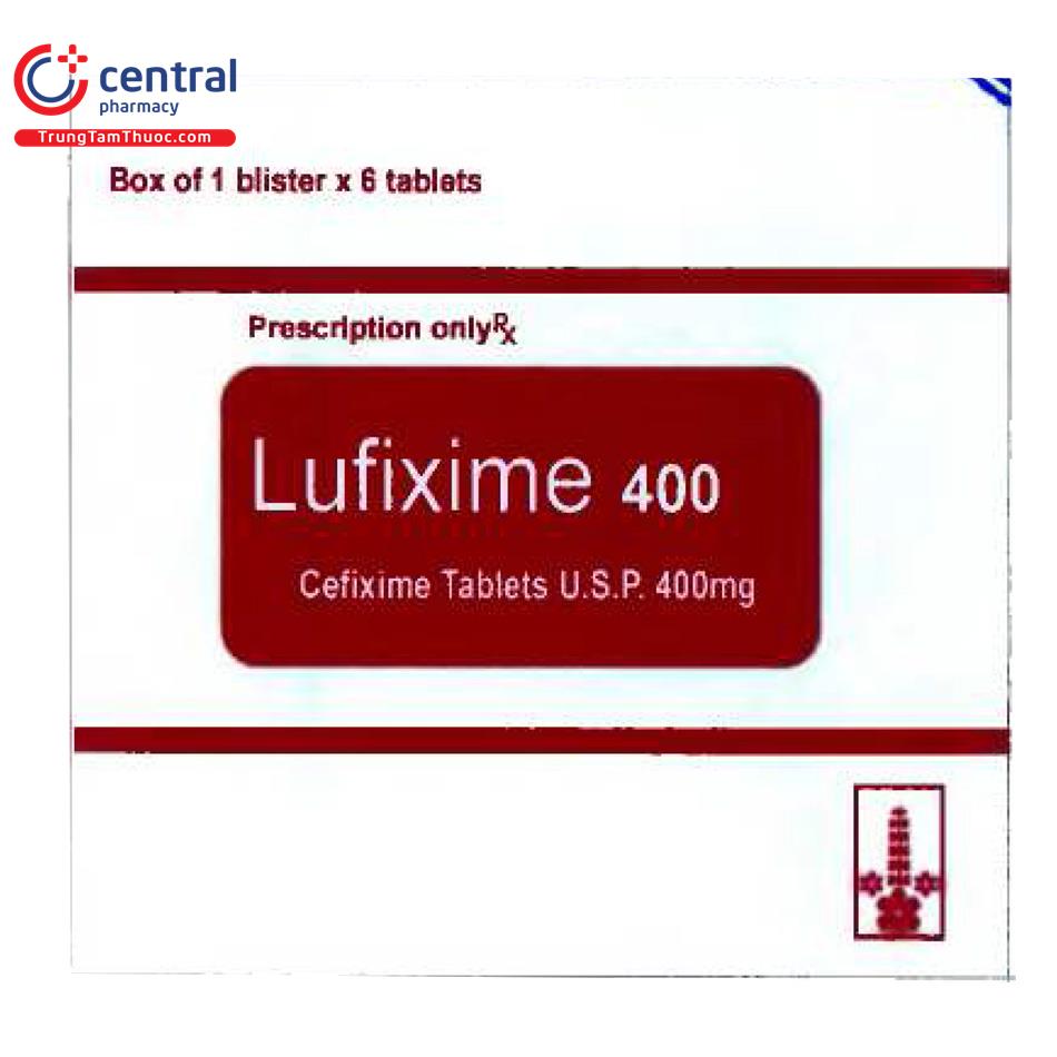 Thuốc Lufixime 400 điều trị nhiễm trùng hô hấp, tiết niệu, viêm tai