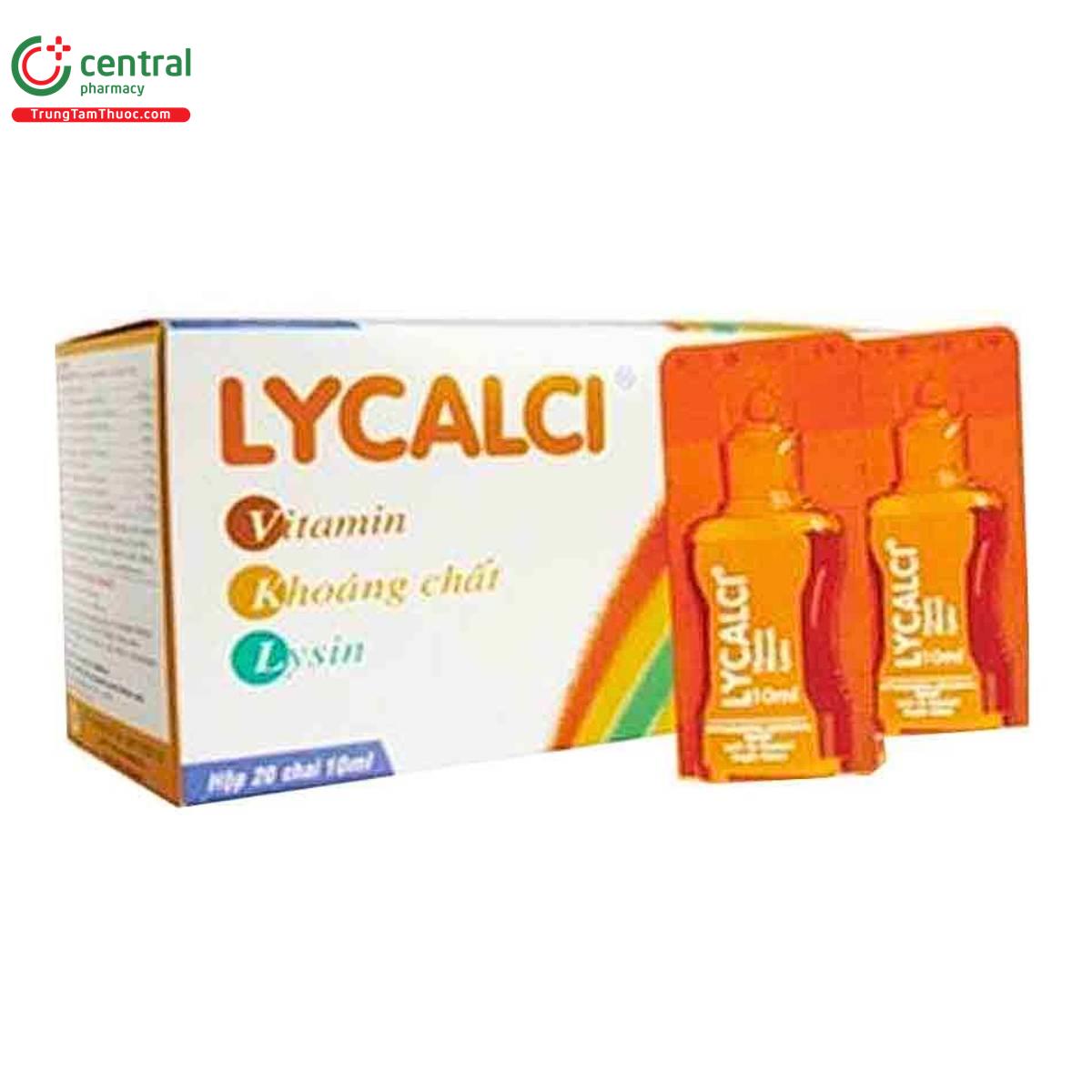 Thuốc Lycalci (hộp 20 ống) bổ sung Lysin, khoáng chất và Vitamin cho trẻ em