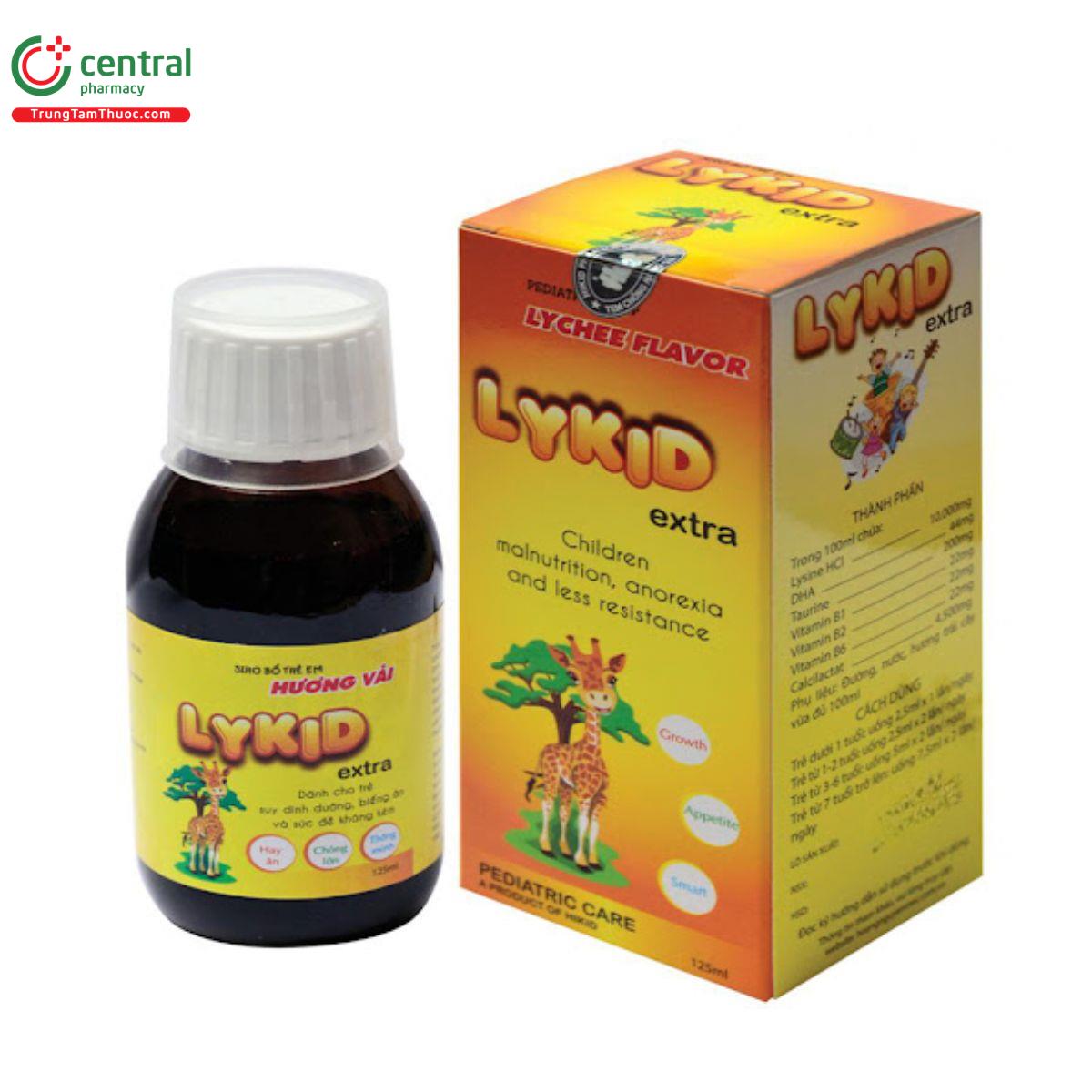 Thuốc Lykid Extra giảm biếng ăn, ngăn ngừa còi xương cho trẻ