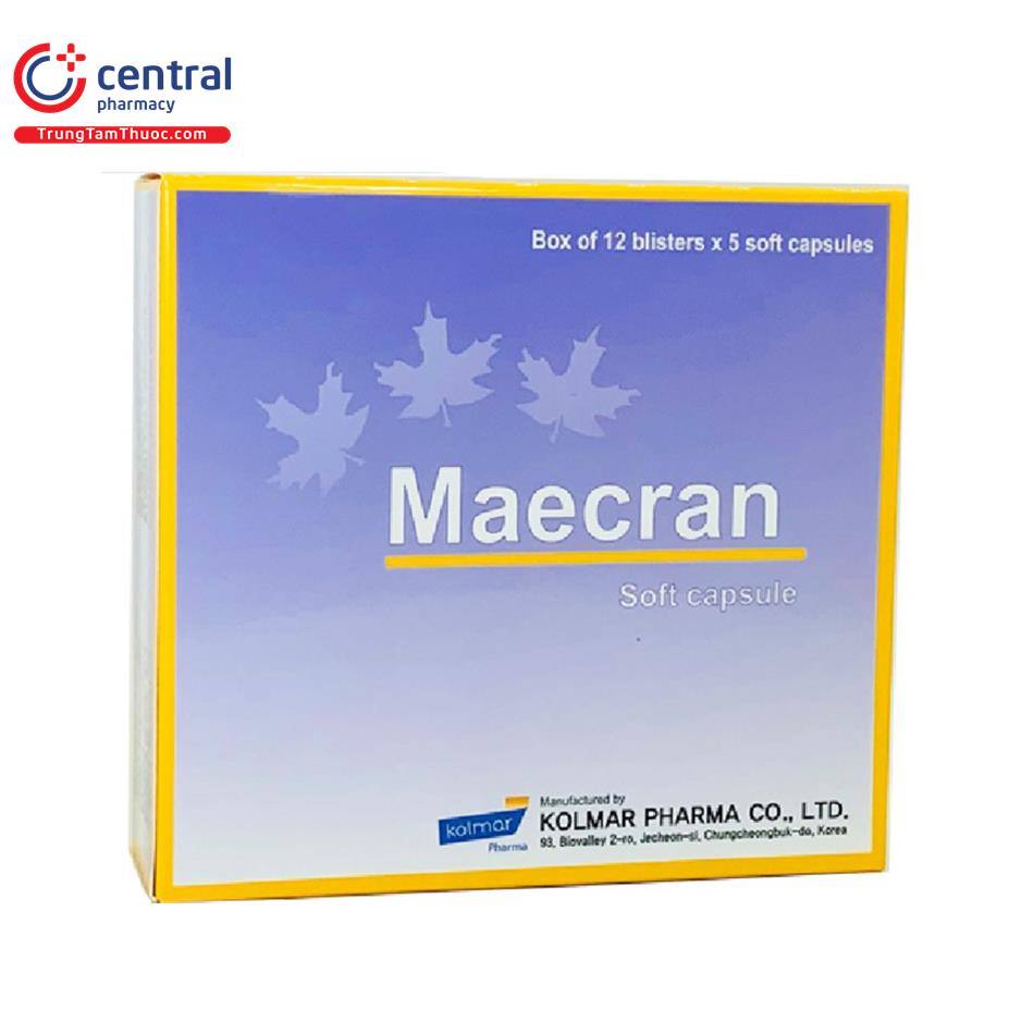 Thuốc Maecran: Công dụng - cách dùng, lưu ý khi sử dụng
