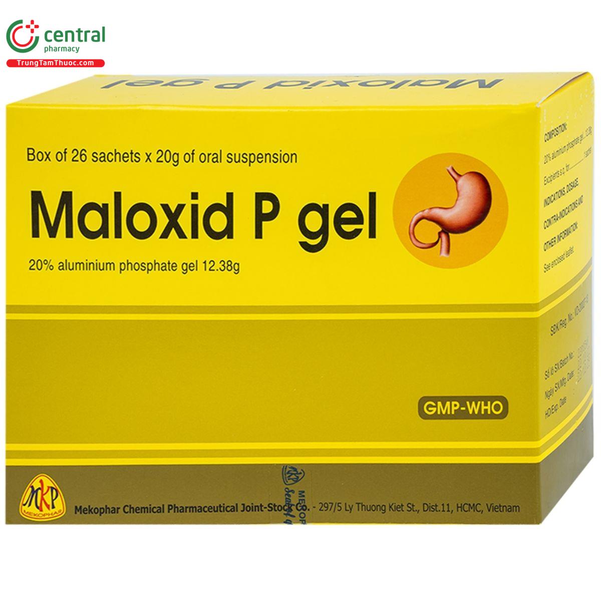 Thuốc Maloxid P Gel chỉ định điều trị viêm thực quản, viêm dạ dày