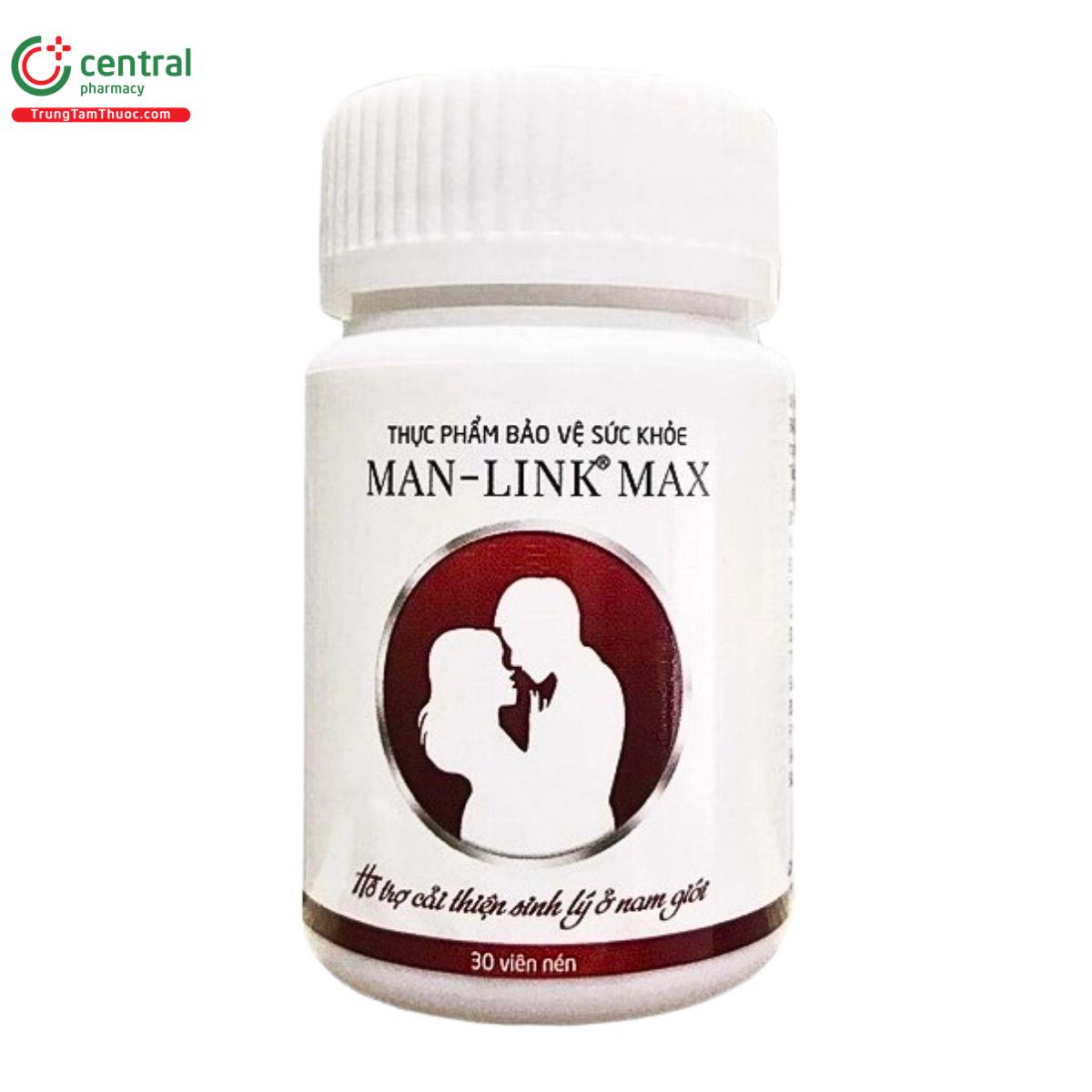 Man-link Max hỗ trợ bổ thận, tráng dương, tăng cường sinh lực nam giới
