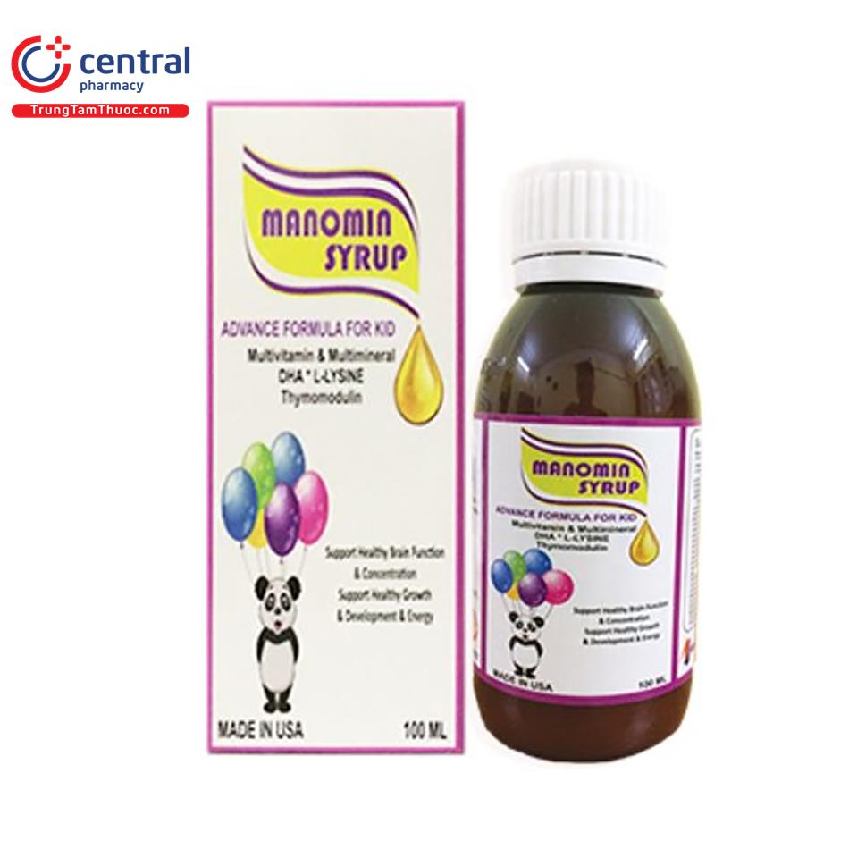 [CHÍNH HÃNG] Thuốc Manomin Syrup tăng cường miễn dịch, trẻ ăn ngon