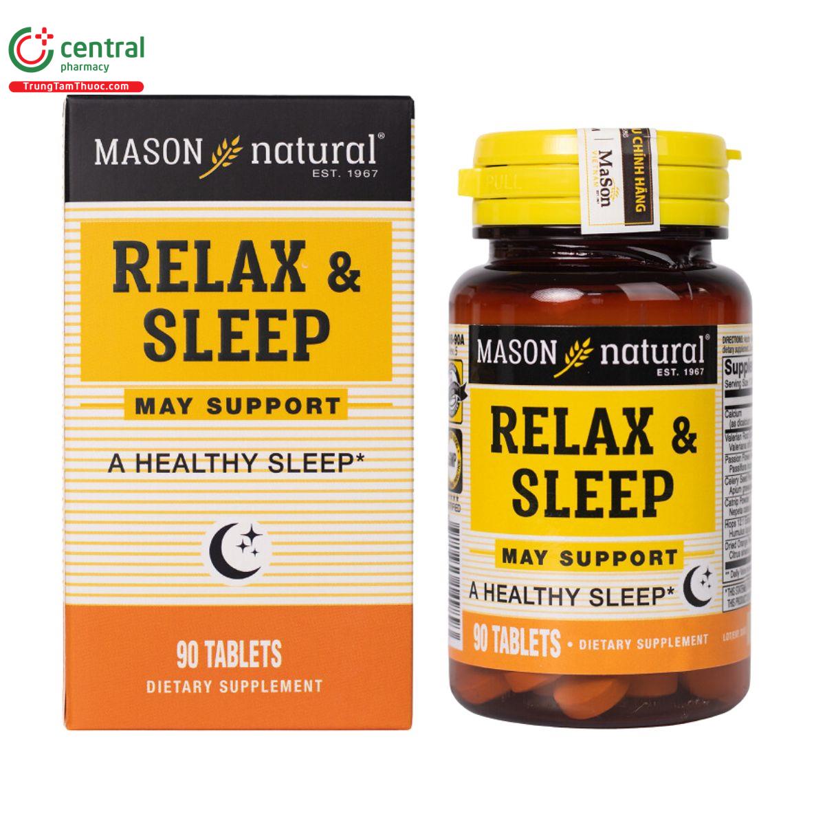 Thuốc Mason Natural Relax & Sleep -Giúp Cải thiện chất lượng giấc ngủ
