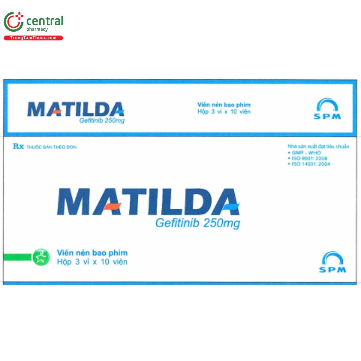 Thuốc Matilda 250mg - Điều trị đầu tay trong bệnh ung thư phổi
