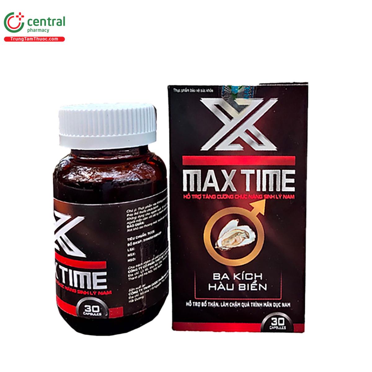 Thuốc Max Time (Hộp 30 viên) hỗ trợ tăng cường chức năng sinh lý nam giới