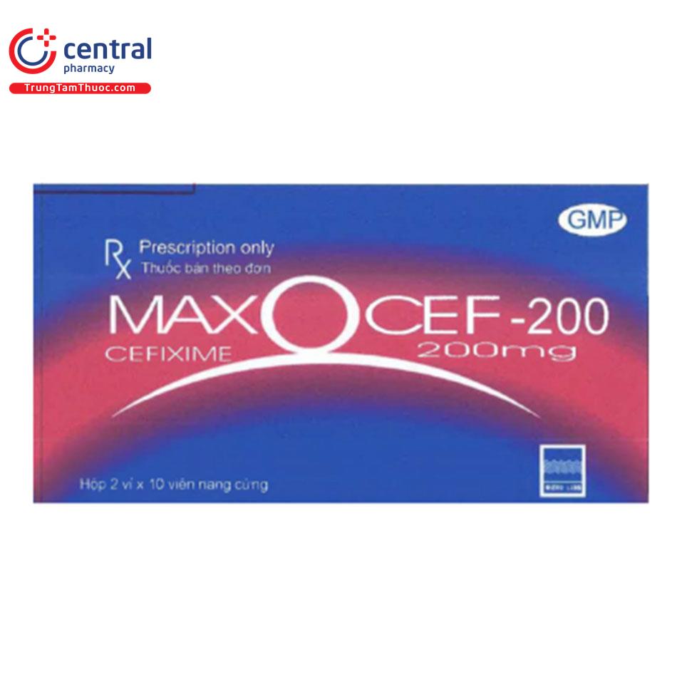 Thuốc Maxocef-200 (Cefixime 200mg): Tác dụng, chỉ đinh, liều dùng