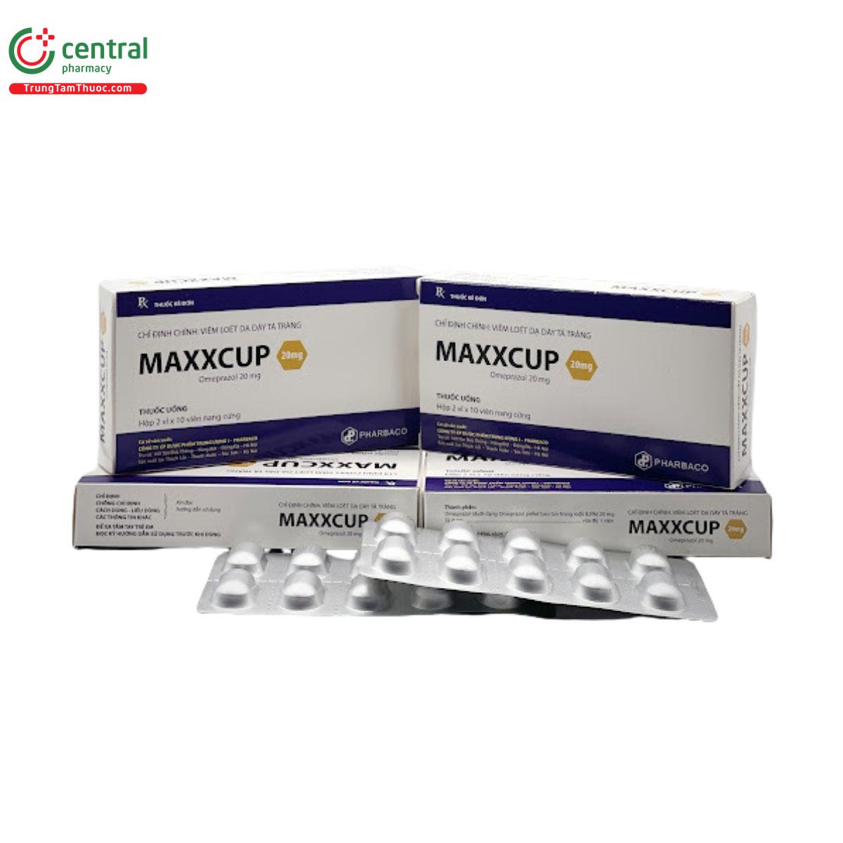 Thuốc Maxxcup 20mg điều trị viêm loét dạ dày, trào ngược dạ dày thực quản