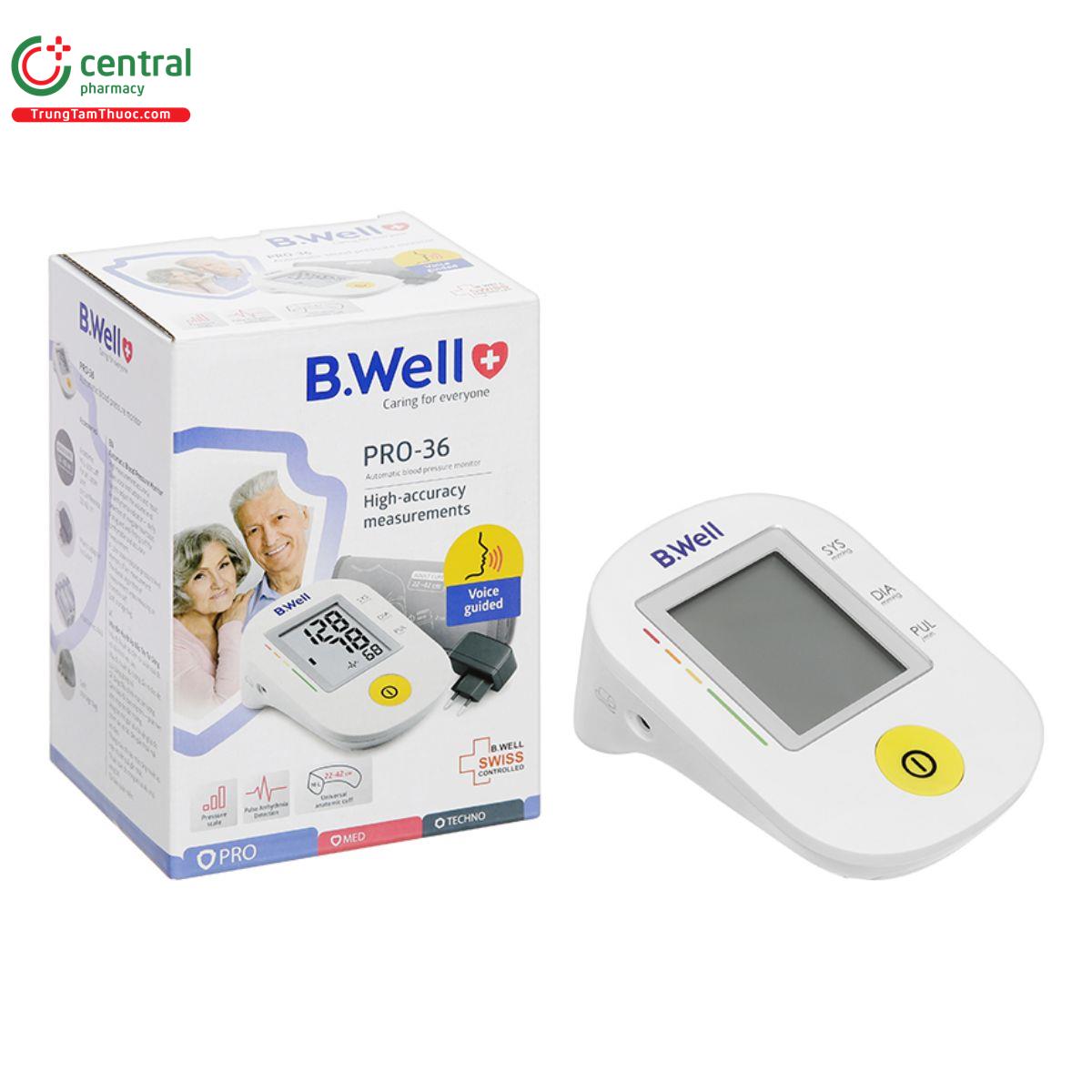 Máy đo huyết áp bắp tay B.Well PRO-36 đo huyết áp, nhịp tim tại nhà