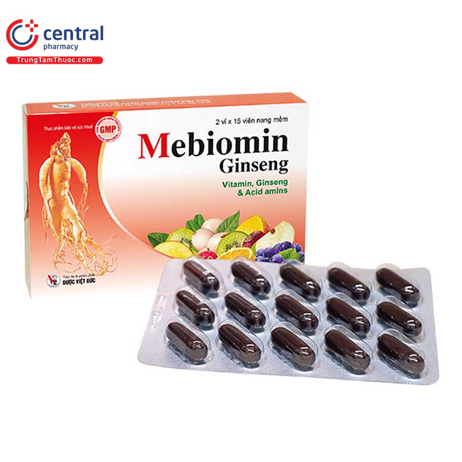 [CHÍNH HÃNG] Thuốc Mebiomin Ginseng (vỉ) bồi bổ cho người suy nhược