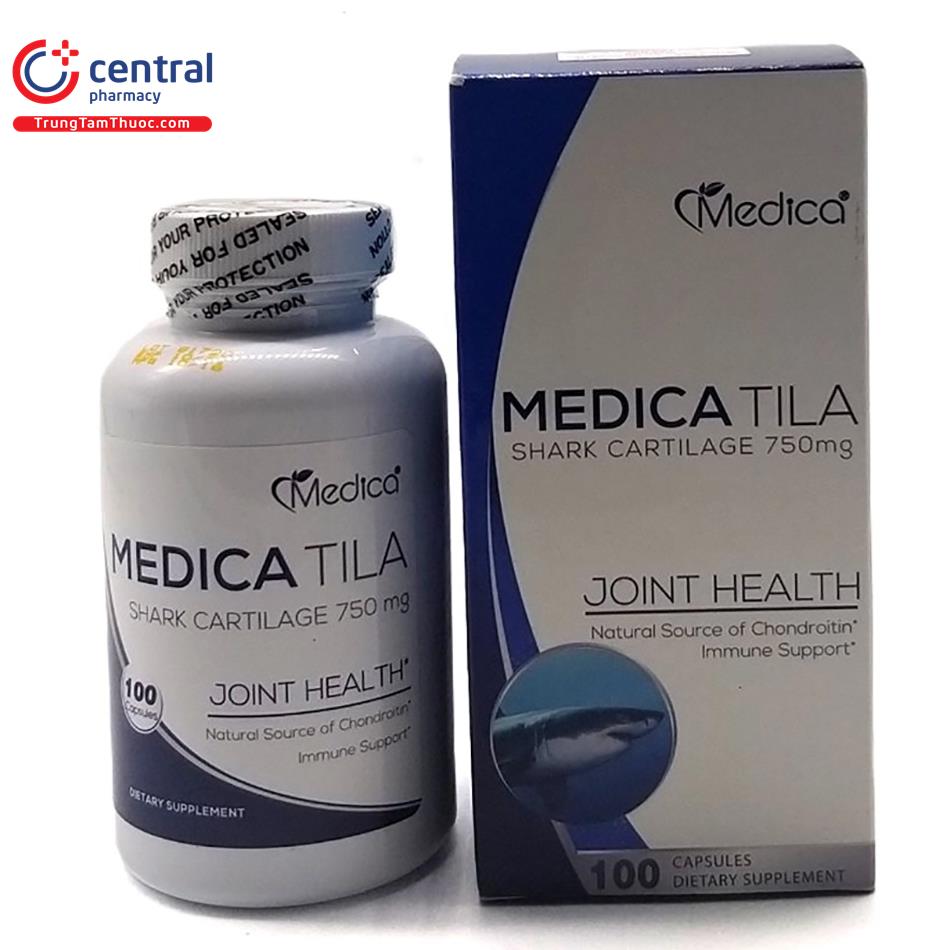 [CHÍNH HÃNG] Thuốc Medica tila shark cartilage 750mg bảo vệ sụn khớp