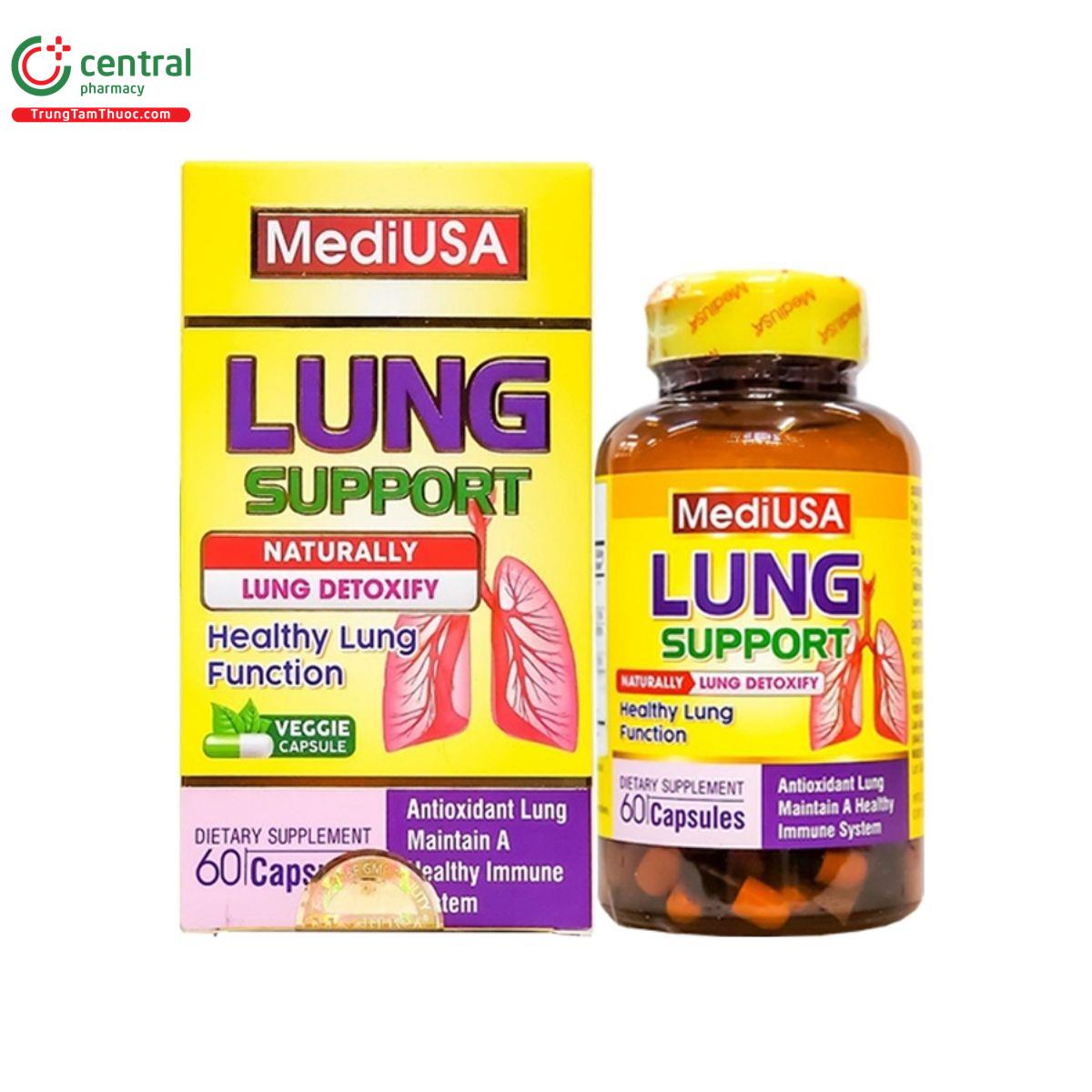 Thuốc MediUSA Lung Support bổ phổi, tăng cường chức năng phổi