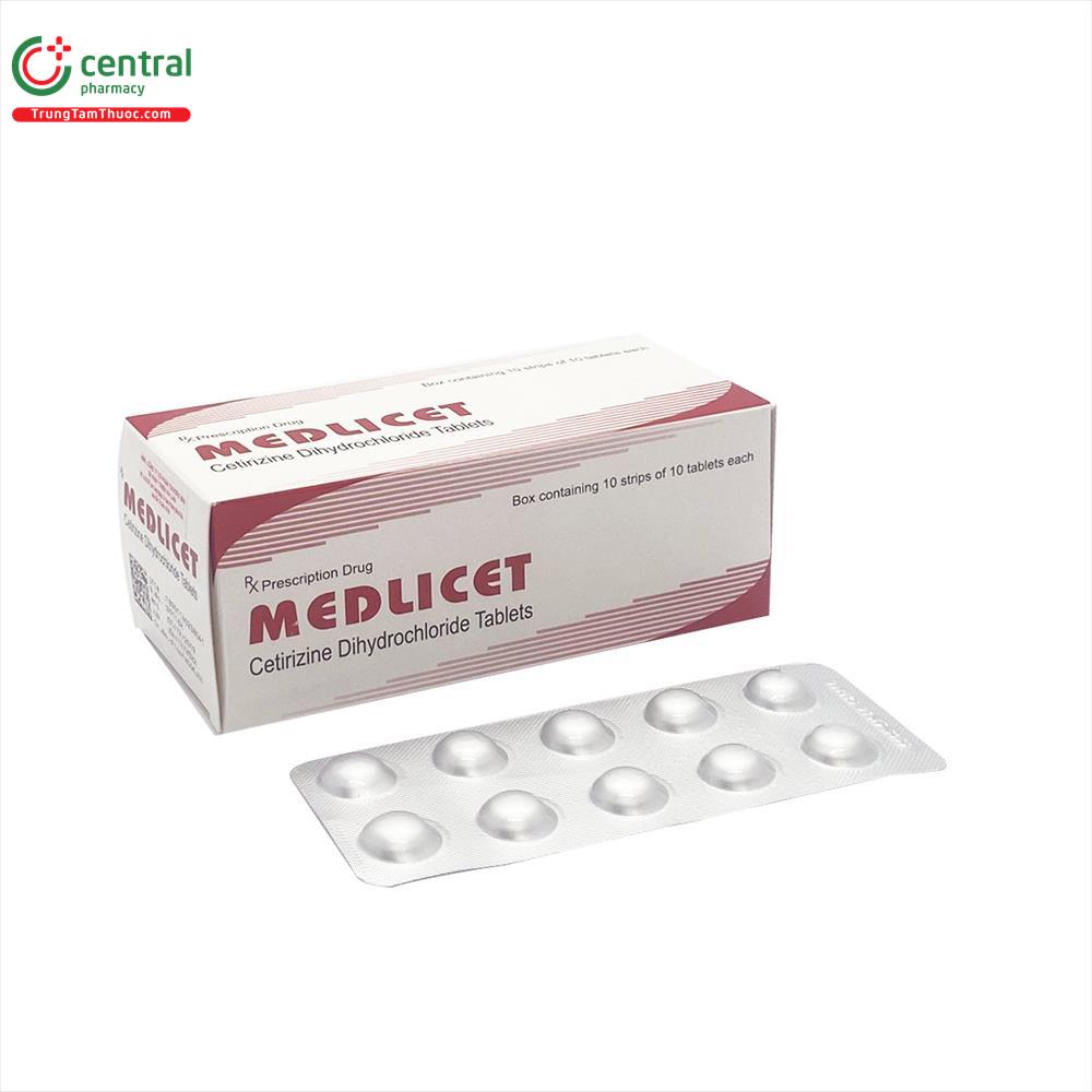 Thuốc MEDLICET điều trị viêm mũi dị ứng và mề đay mãn tính