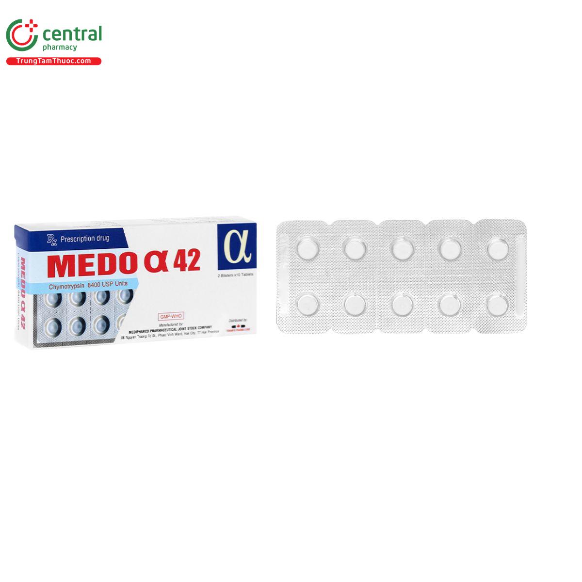 Thuốc Medo α 42 giảm sưng, phù nề sau phẫu thuật hoặc chấn thương