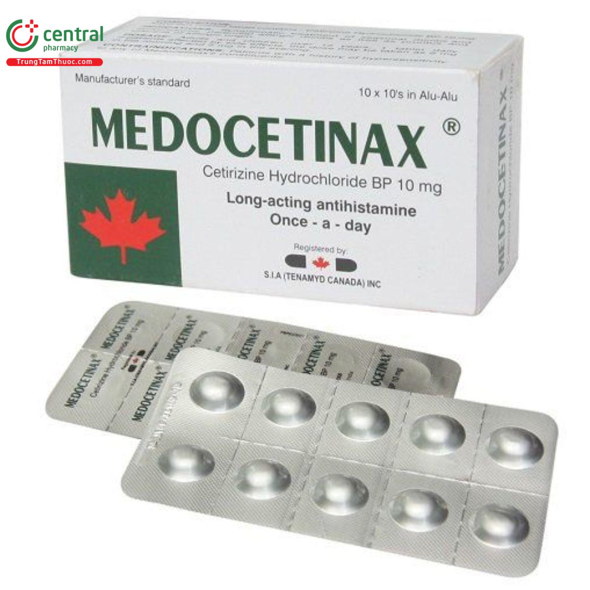 Thuốc Medocetinax 10mg - Giảm triệu chứng viêm mũi dị ứng dai dẳng