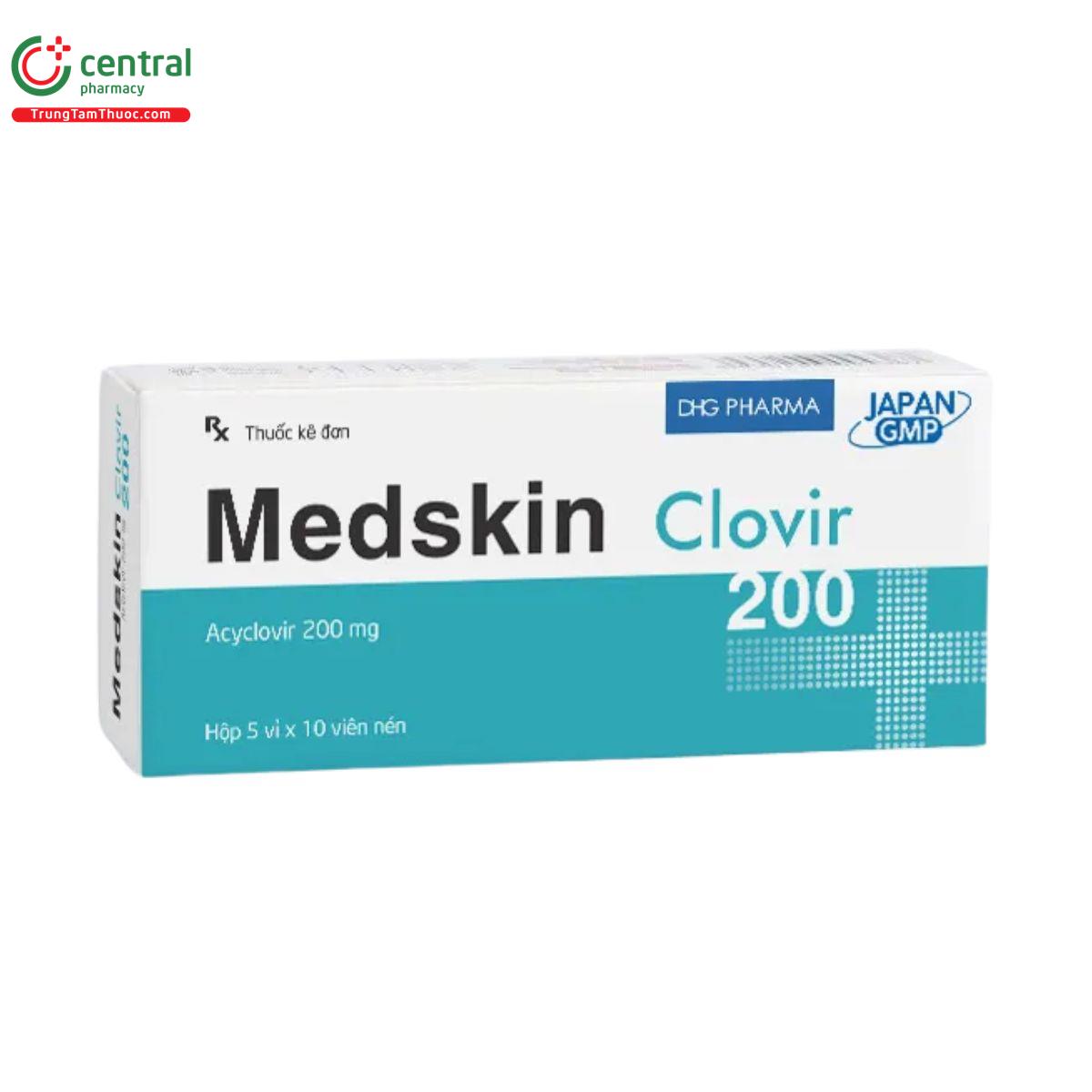 Thuốc Medskin Clovir 200mg - Dự phòng tái nhiễm virus Herpes simplex