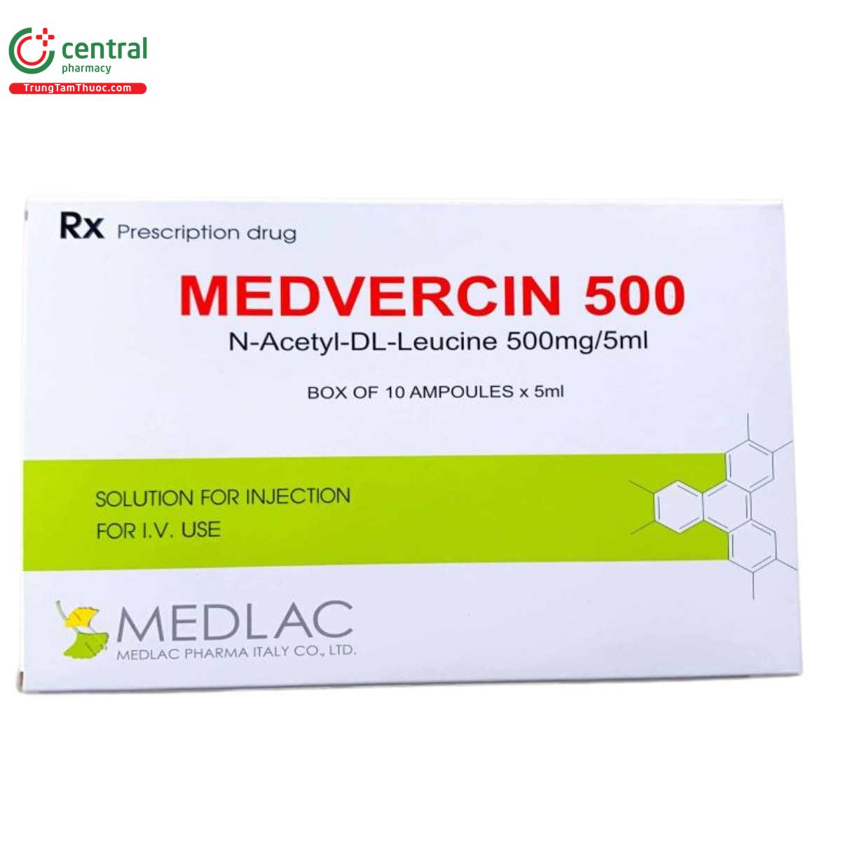 Thuốc Medvercin 500 (N-Acetyl-DL-Leucin) giảm tình trạng chóng mặt