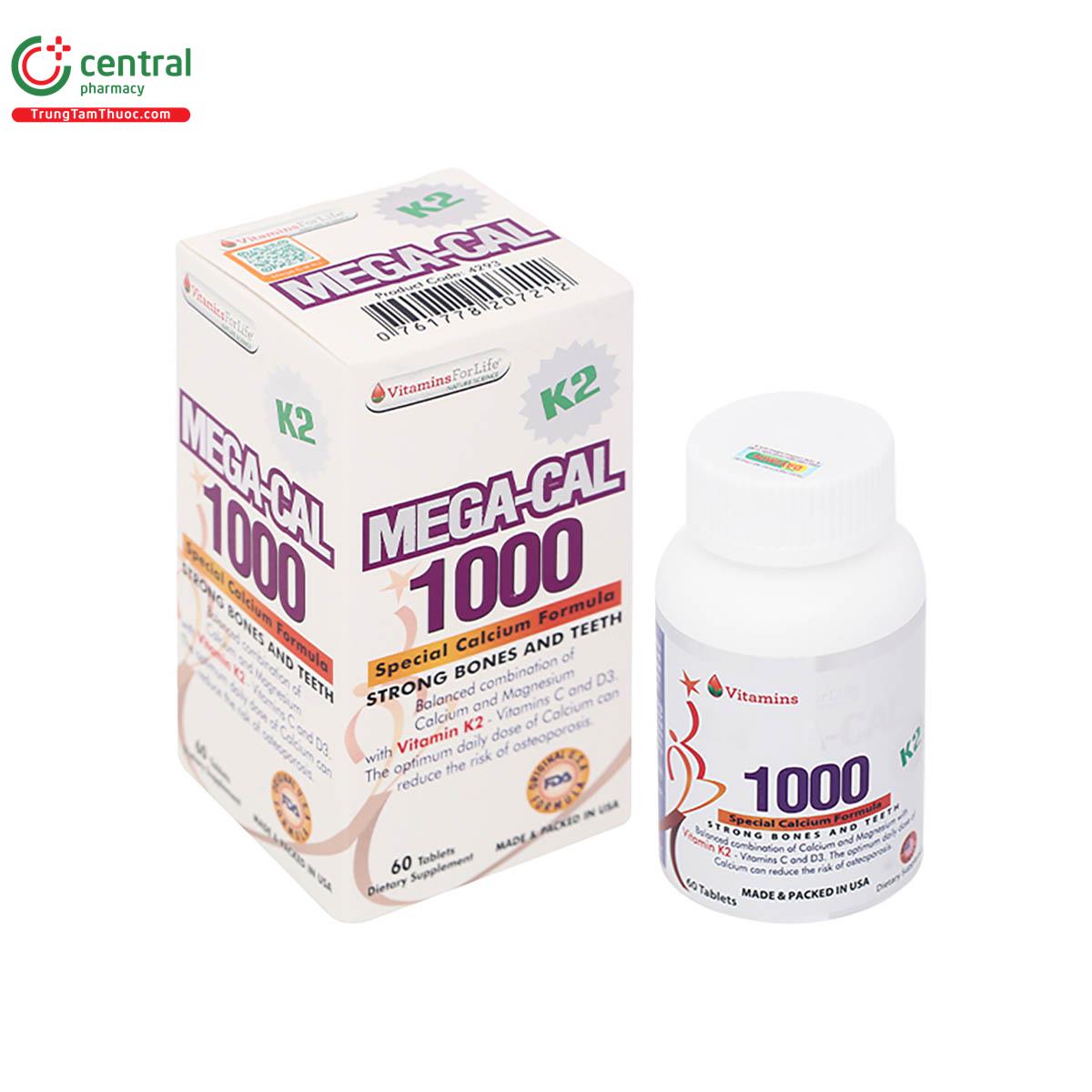 Thuốc Mega-Cal K2 1000 hỗ trợ cho xương răng chắc khoẻ