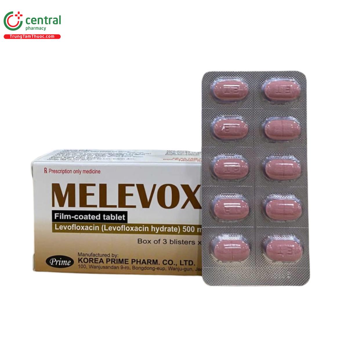 Thuốc Melevox 500 Korea Prime Pharm kháng sinh thế hệ 3 trị nhiễm khuẩn