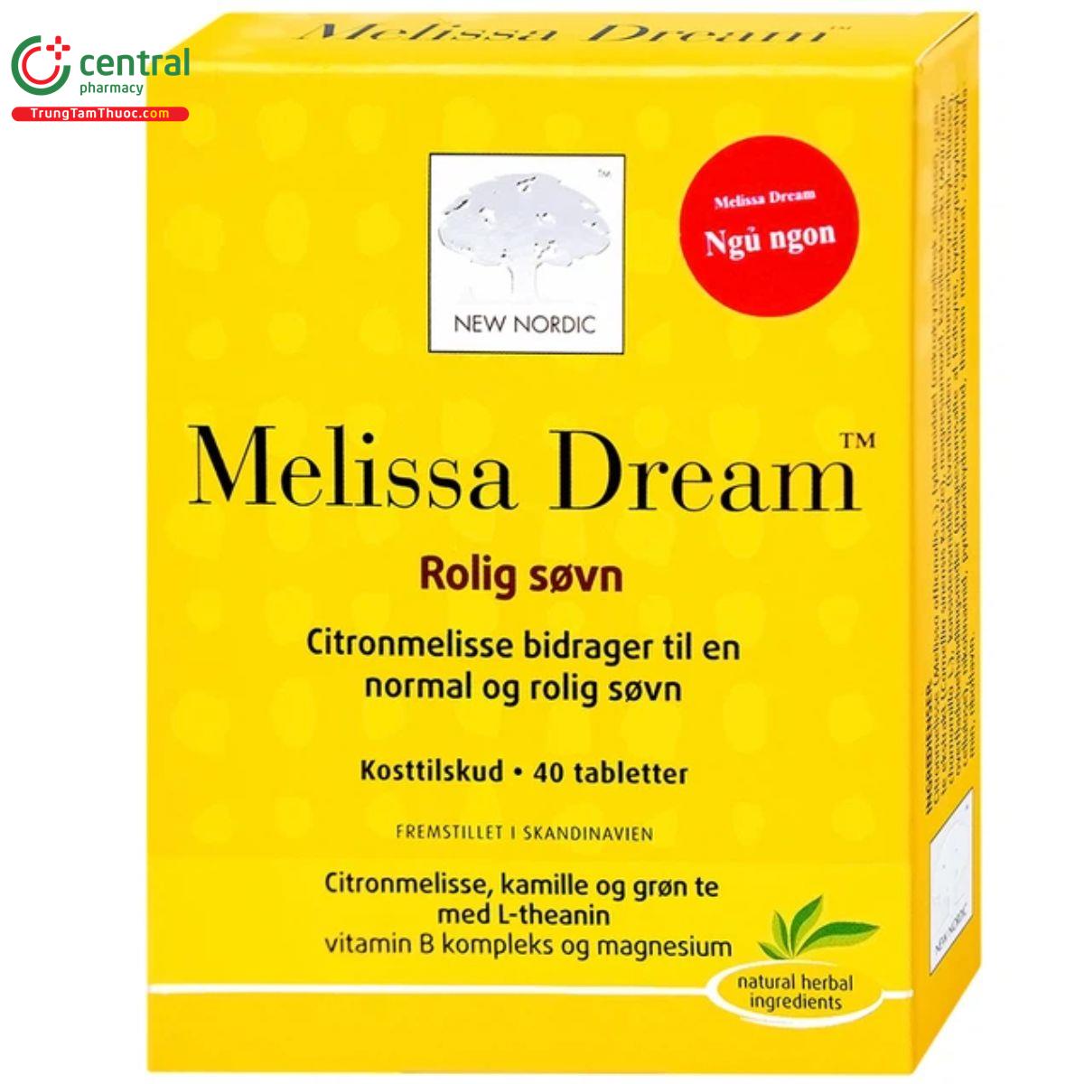 Thuốc Melissa Dream - Giúp giảm căng thẳng tinh thần, ngủ ngon giấc