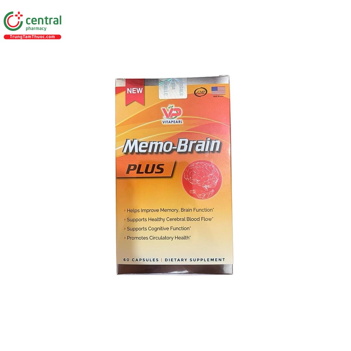 Thuốc Memo-Brain Plus - Hỗ trợ cải thiện tuần hoàn não đến từ Mỹ