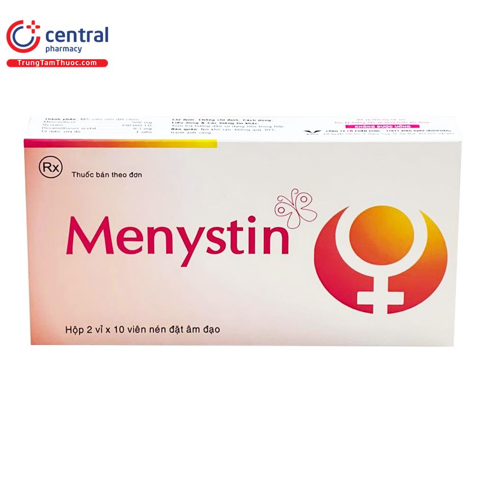 Thuốc Menystin - Điều trị viêm âm đạo do nấm hay vi khuẩn kị khí