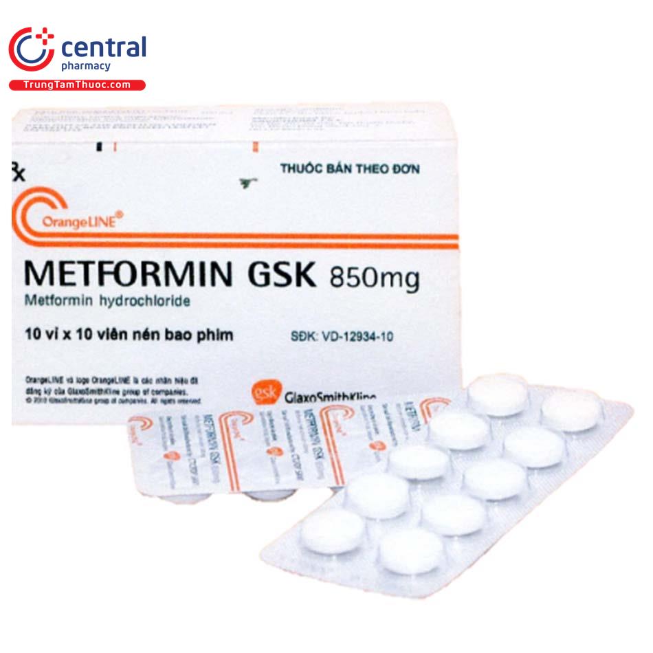[CHÍNH HÃNG] Thuốc Metformin GSK 850mg điều trị tiểu đường type 2