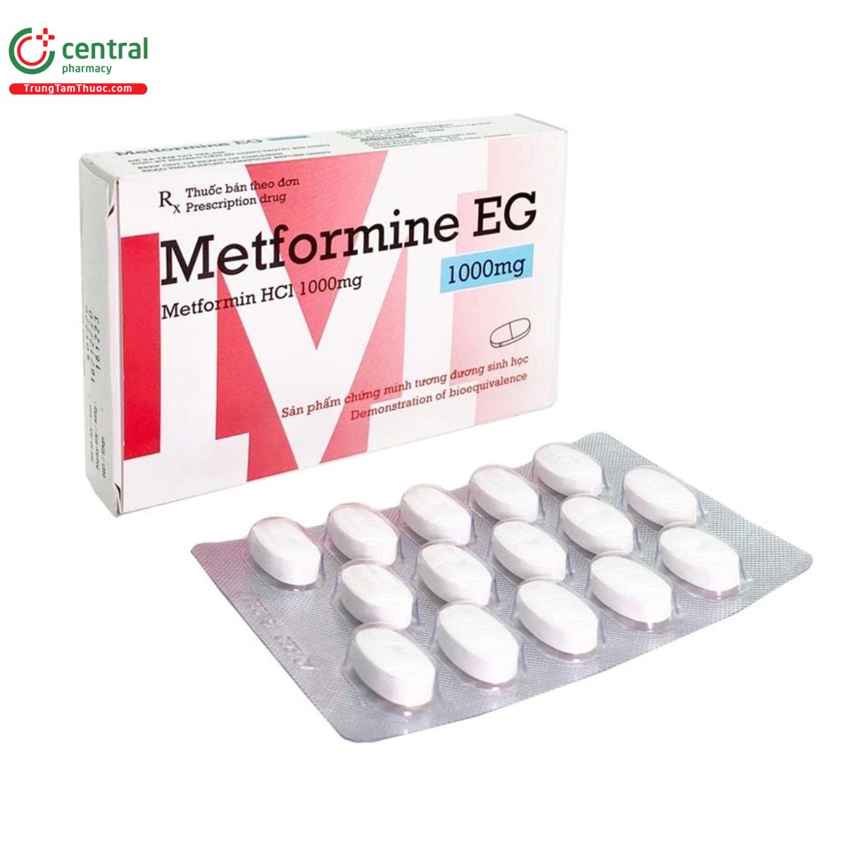 Thuốc Metformine EG 1000mg - Điều trị bệnh đái tháo đường tuýp 2