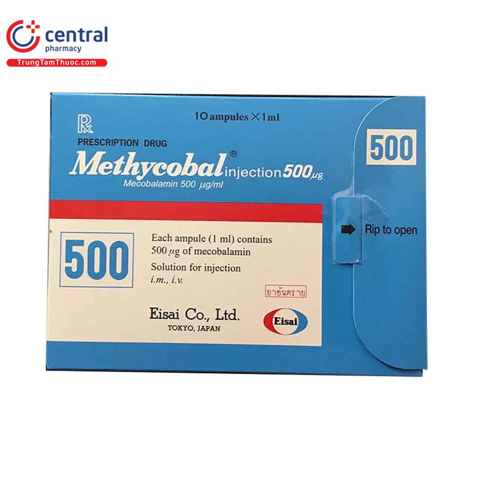 [CHÍNH HÃNG] Thuốc Methycobal Injection 500 µg bổ sung vitamin B12