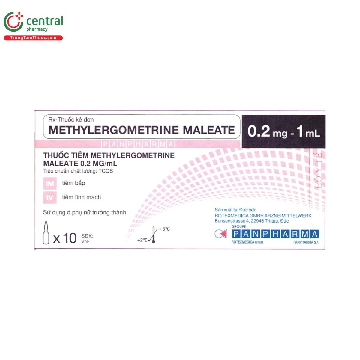 Thuốc Methylergometrine Maleate injection 0,2mg - 1ml xử trí mất trương ...