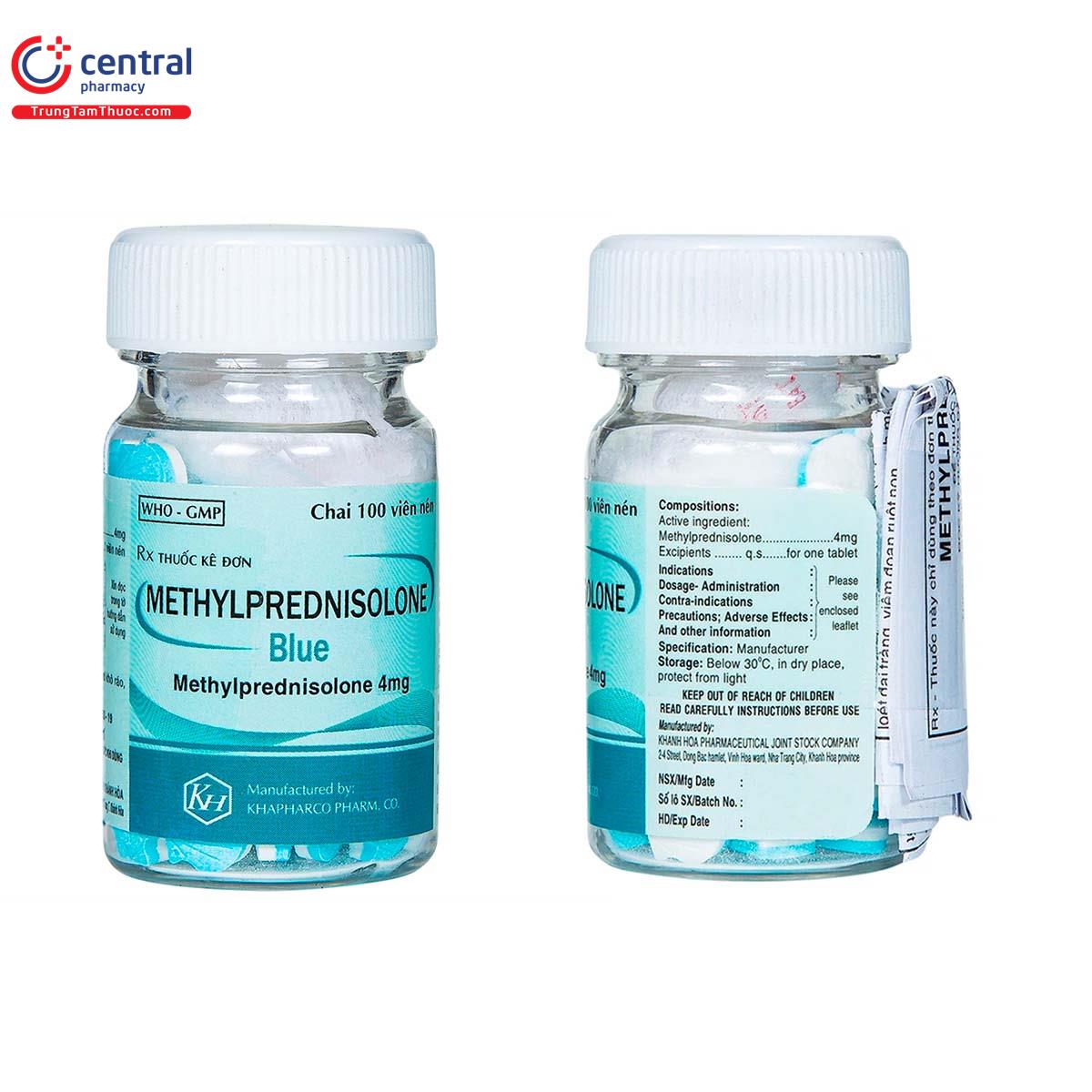 Thuốc Methylprednisolone Blue 4mg điều trị các tình trạng viêm nhiễm