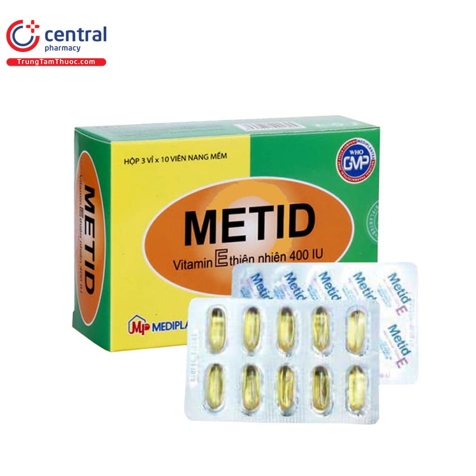 [CHÍNH HÃNG] Thuốc Metid - Phòng ngừa thiếu vitamin E, chống lão hóa,