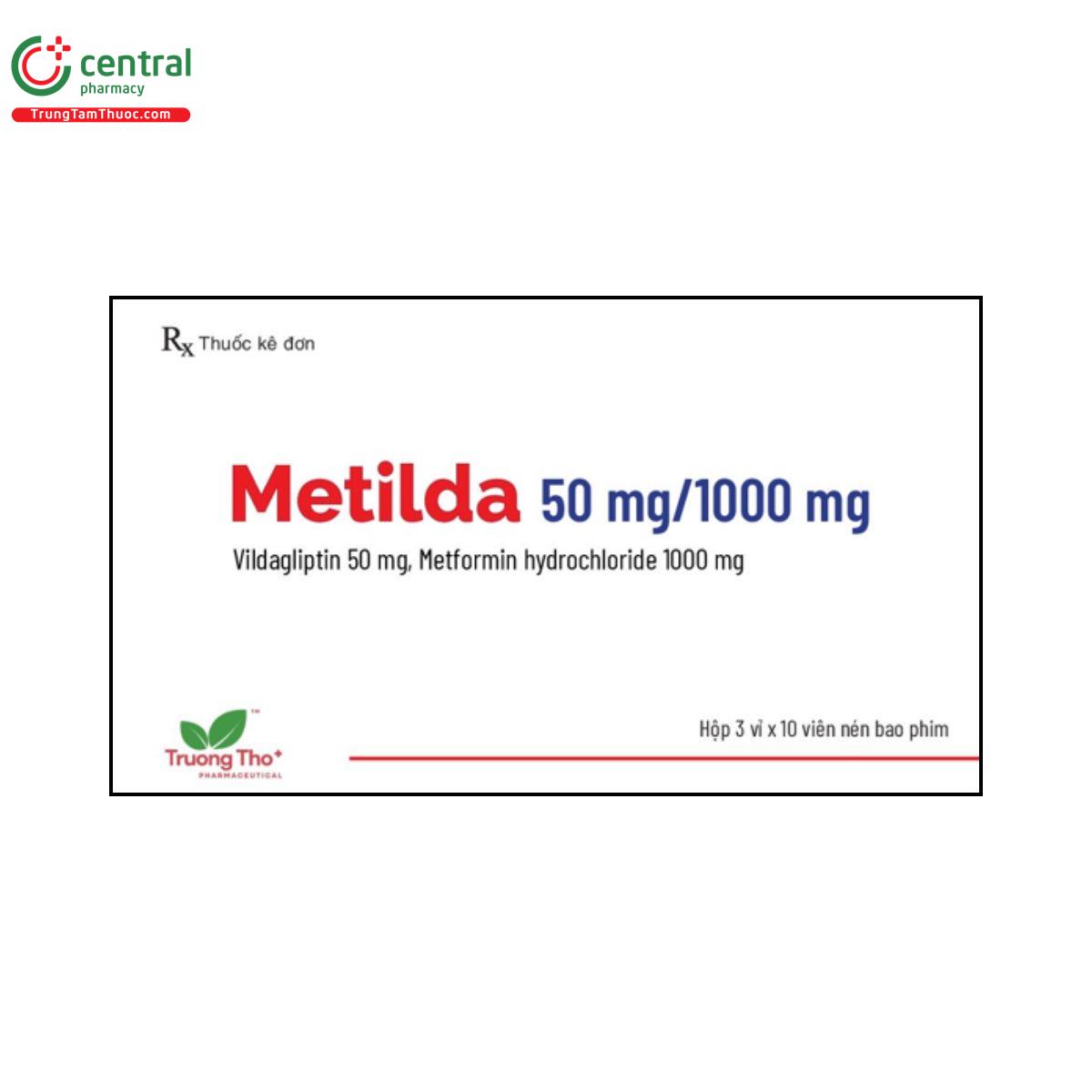 Thuốc Metilda 50mg/1000mg – Điều trị đái tháo đường týp 2