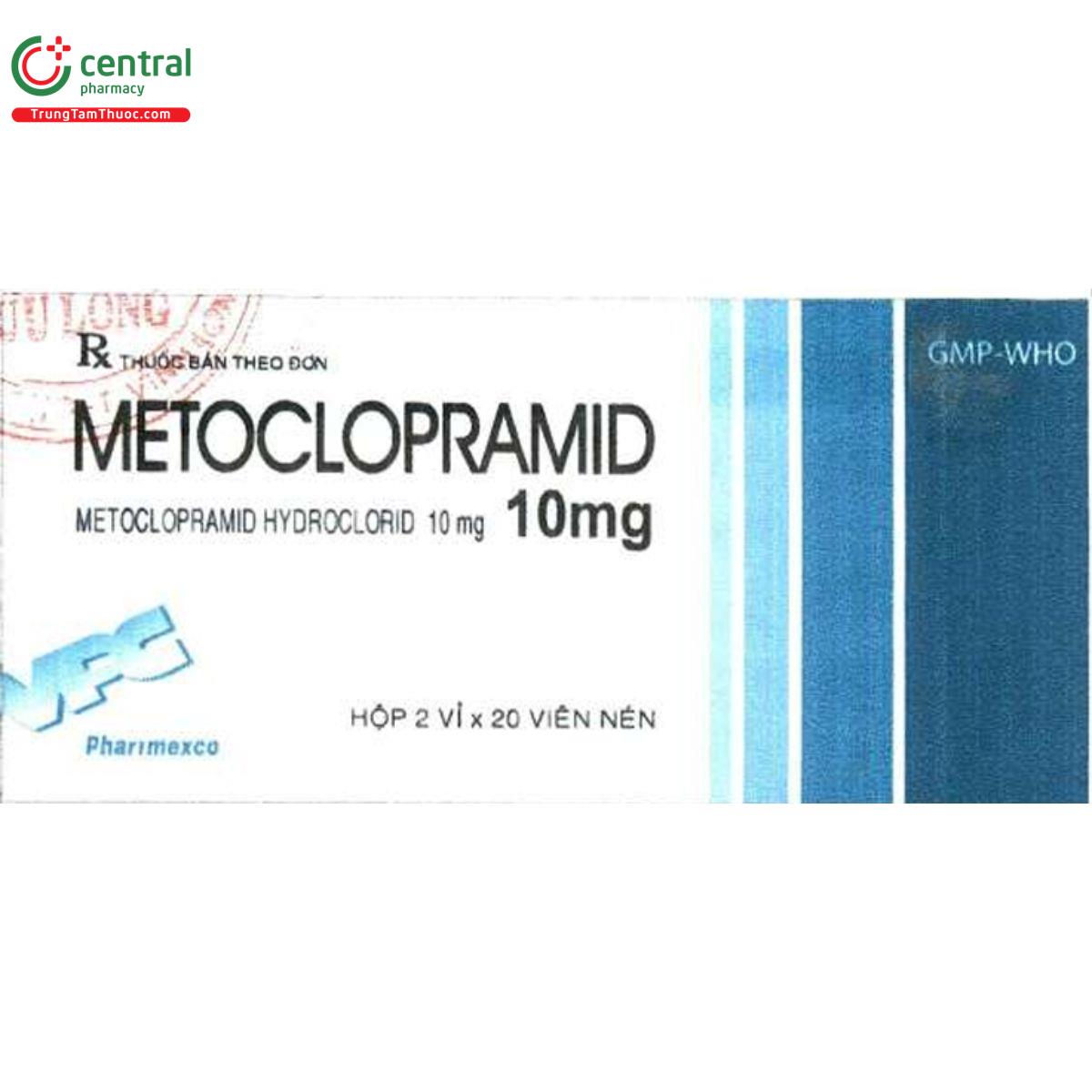 Thuốc Metoclopramid 10mg Dược Phẩm Cửu Long -Điều trị buồn nôn và nôn