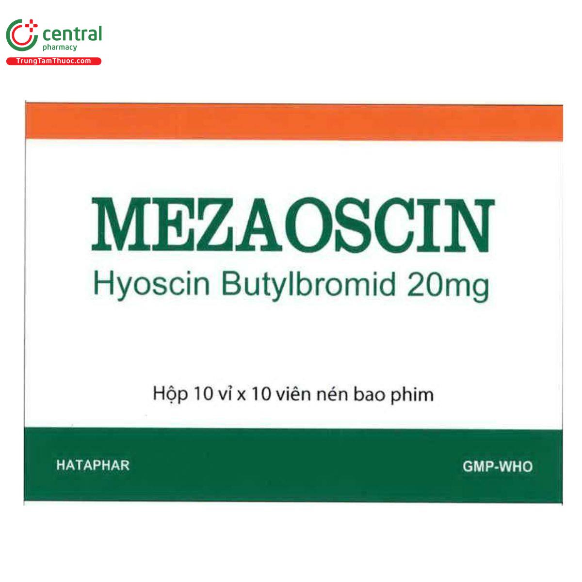 Thuốc Mezaoscin 20mg điều trị bệnh co thắt dạ dày – ruột, nghẹt đường mật