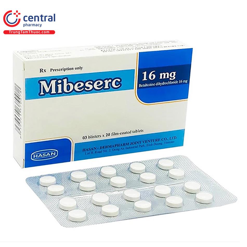 [CHÍNH HÃNG] Thuốc Mibeserc 16mg điều trị chứng chóng mặt