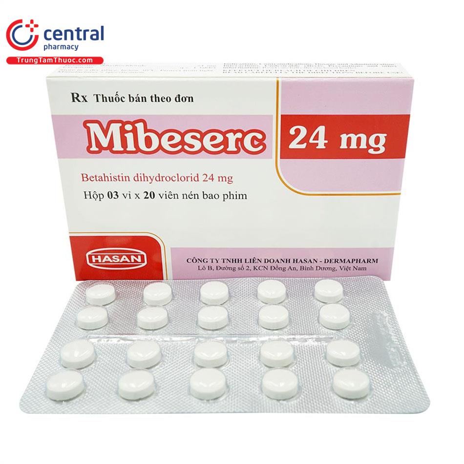 [CHÍNH HÃNG] Thuốc Mibeserc 24mg - điều trị chóng mặt, ù tai