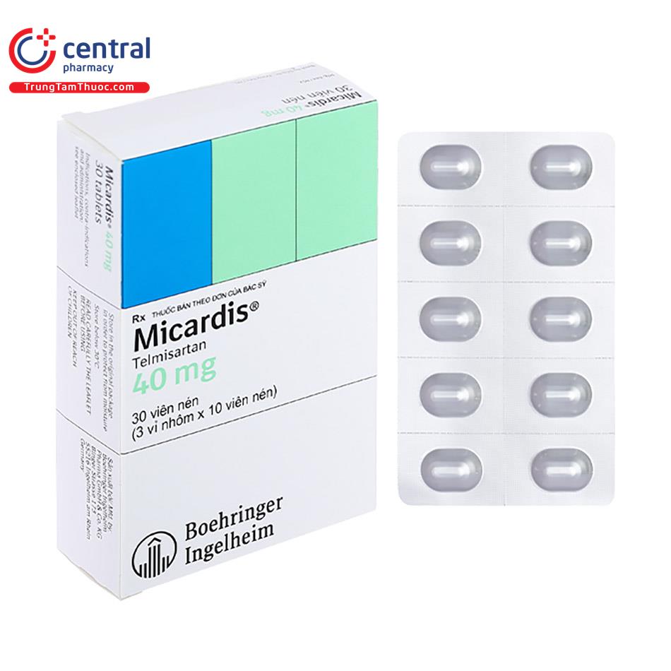 Thuốc Micardis 40mg - Thuốc điều trị tăng huyết áp vô căn