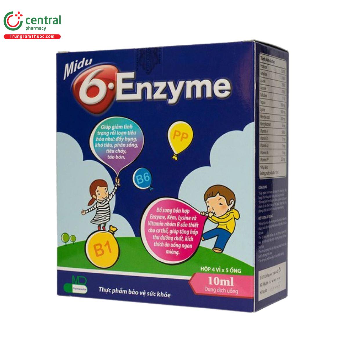 Thuốc Midu 6 Enzym hỗ trợ hấp thu dưỡng chất, giúp ăn ngon miệng