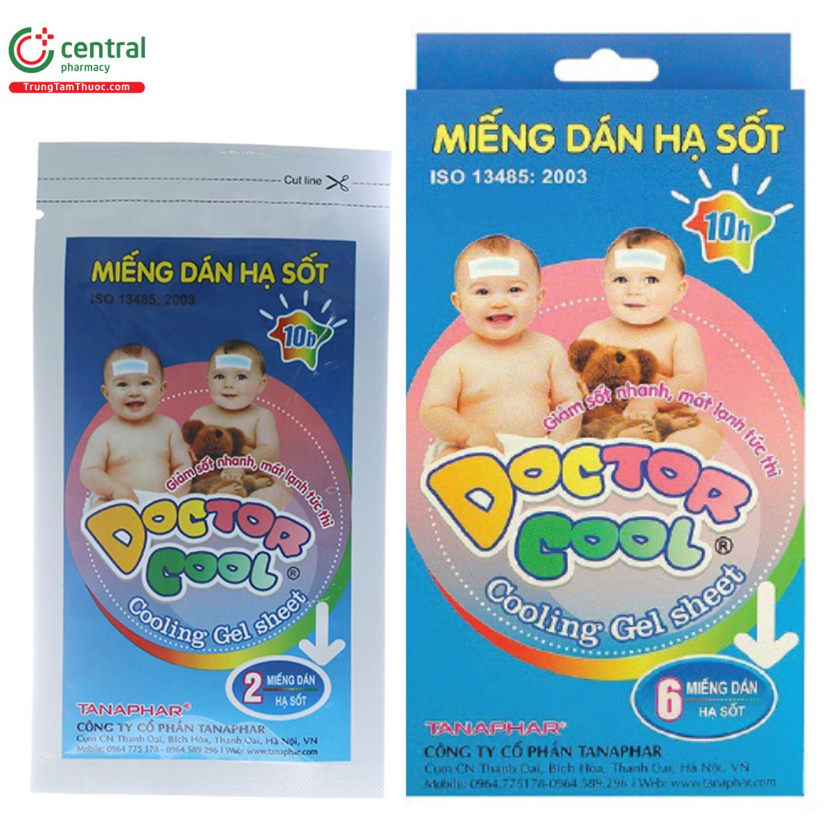 Miếng dán hạ sốt Doctor Cool giúp làm mát, hạ sốt, giảm đau